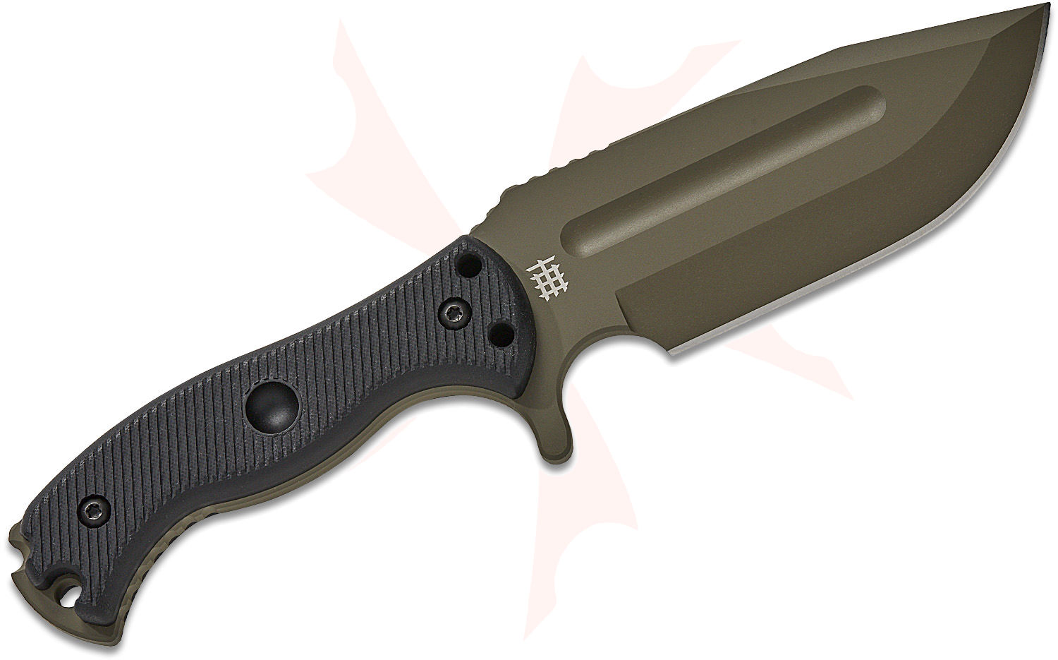 Halfbreed Blades Large Bush Fixed Blade Knife 5.7" K340 Ranger Green ...