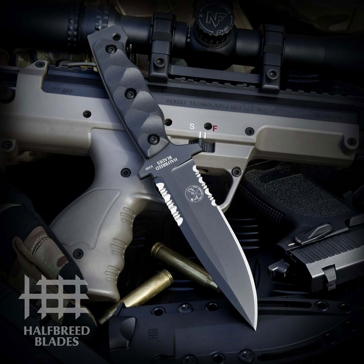 Halfbreed Blades Medium Infantry SOFMAK Fixed Blade Knife 5.31" K340 ...