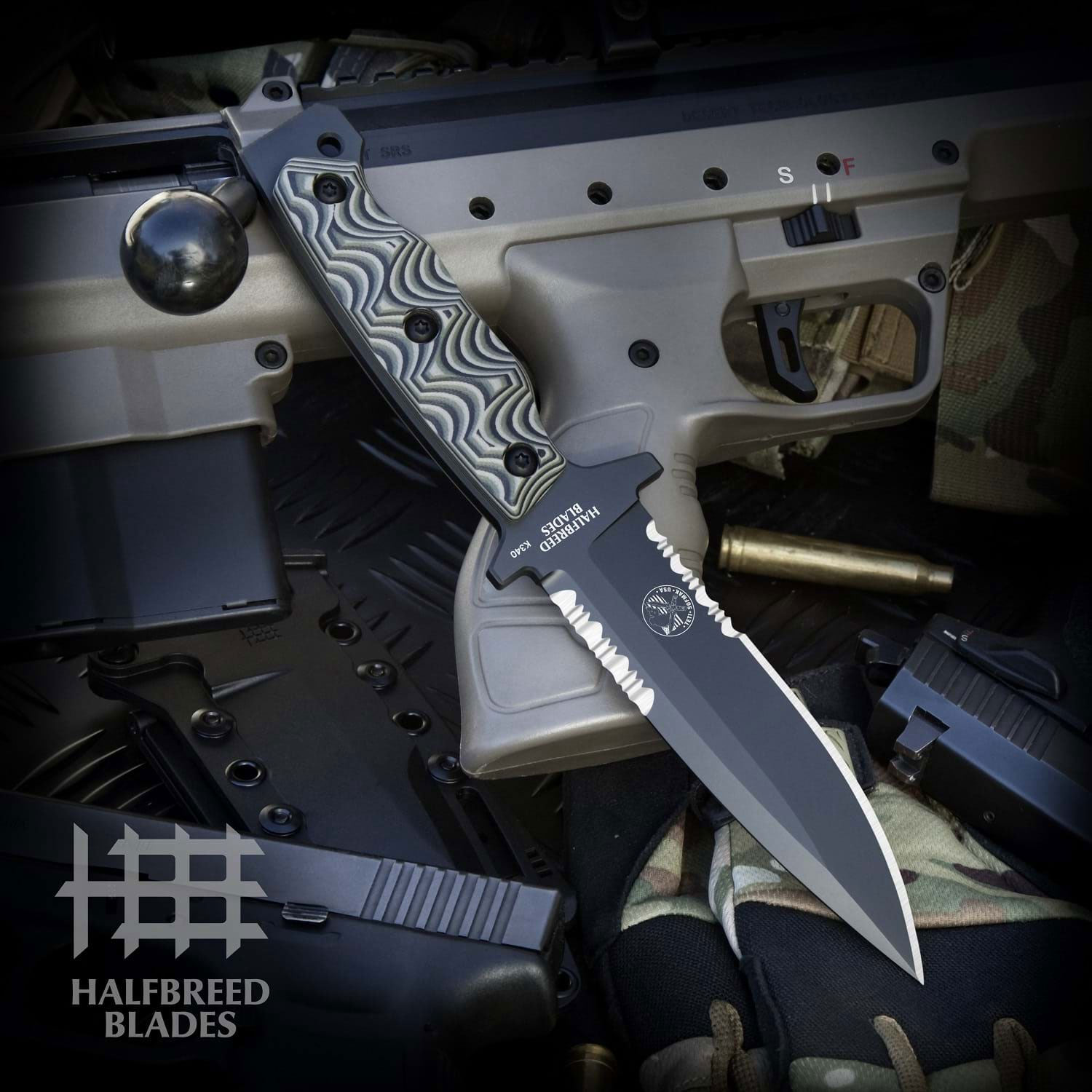 Halfbreed Blades Medium Infantry SOFMAK Fixed Blade Knife 5.31" K340 ...