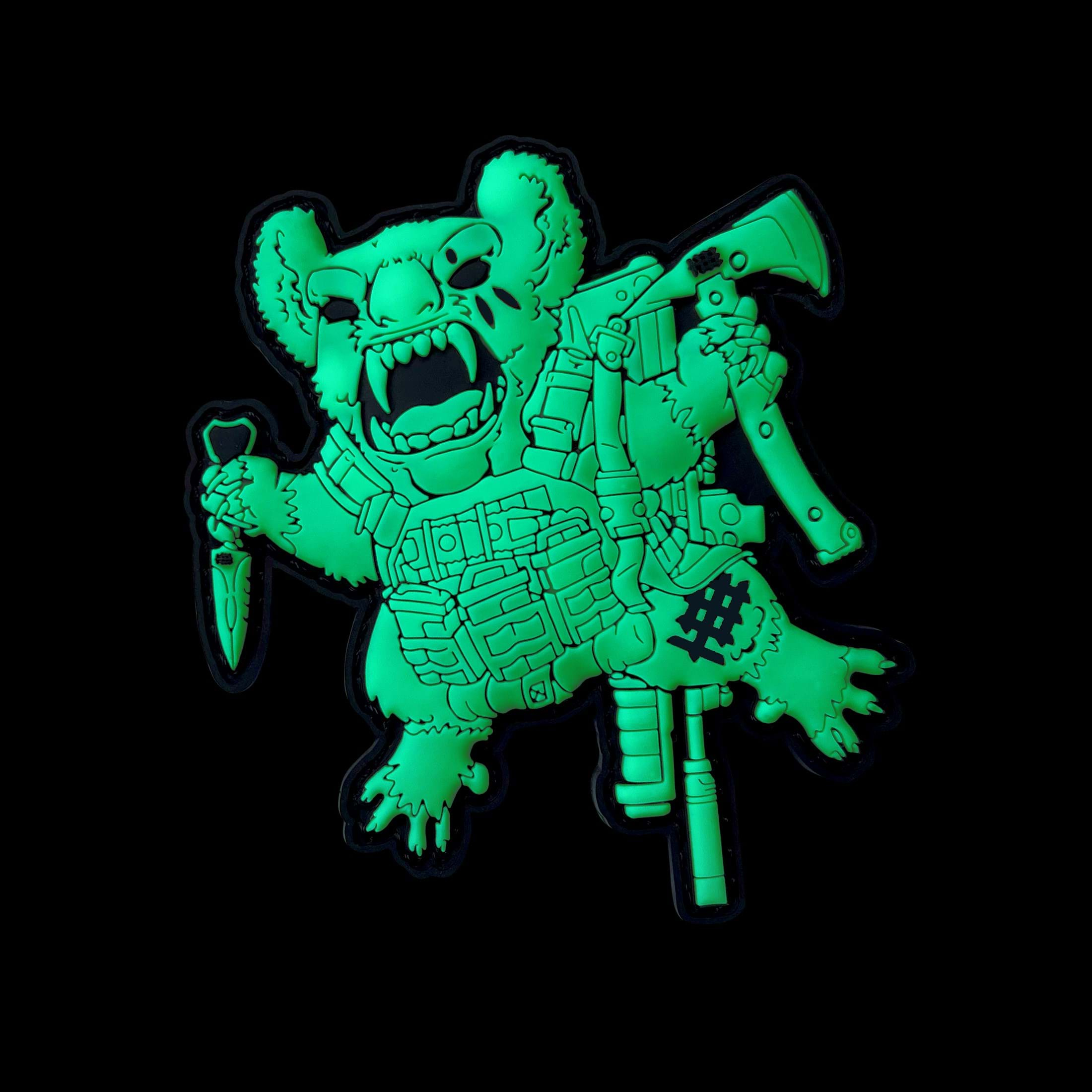 Halfbreed Blades Drop Bear Morale Patch 2024 GITD Glow-in-the-Dark ...