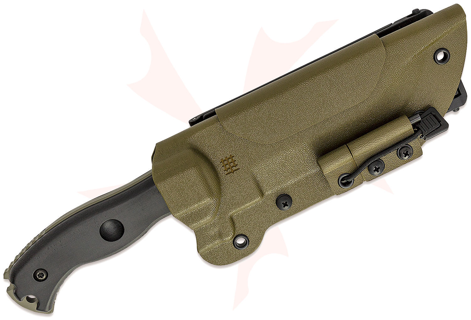 Halfbreed Blades Large Bush Fixed Blade Knife 5.7" D2 Ranger Green ...