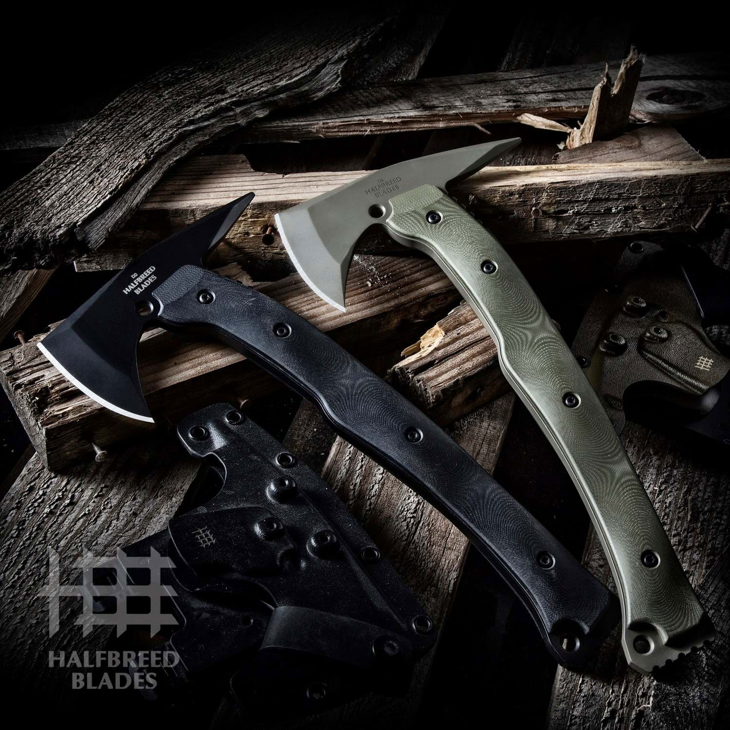 Halfbreed Blades Large Rescue Axe 12.59" Overall, Tomahawk with Spike ...