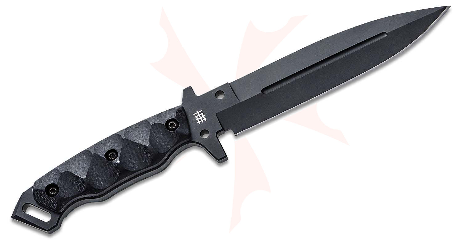 Halfbreed Blades Medium Infantry Fixed Blade Knife 6.49" D2 Black ...
