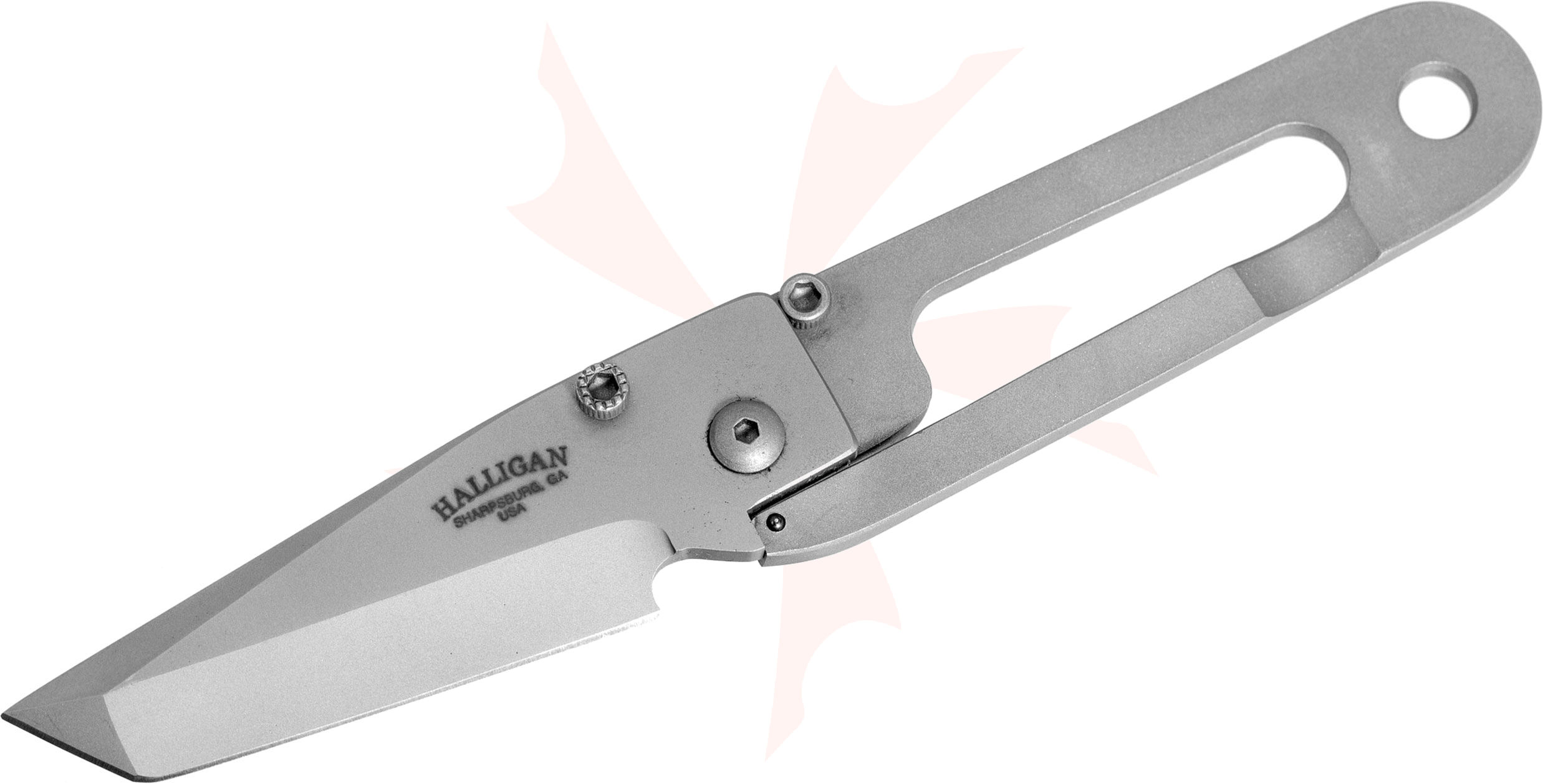 Ed Halligan Custom KISS Keep It Super Simple Folder 2.5" ATS-34 Tanto ...