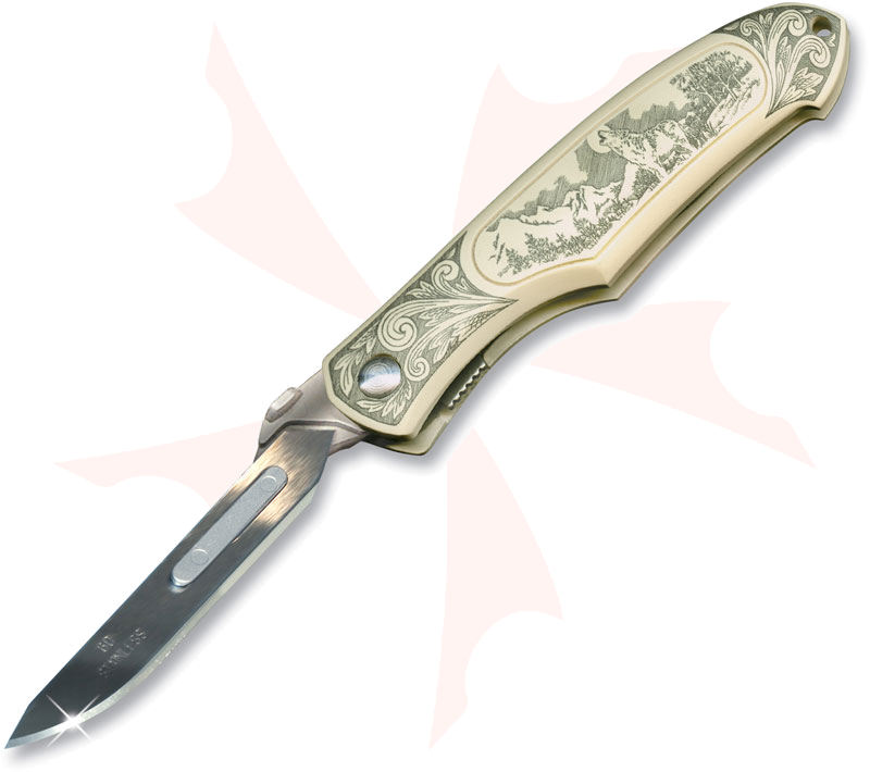 Havalon Piranta-Predator Skinning Knife, Timber Wolf, #60XT Replaceable ...