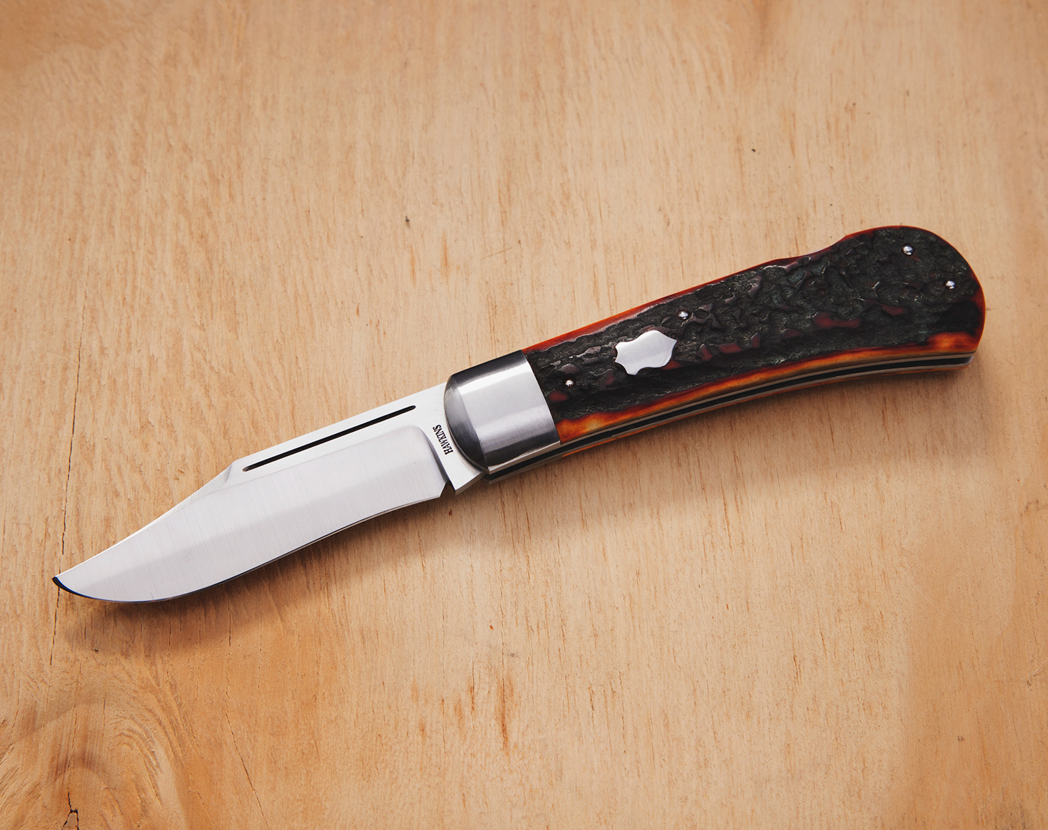 Hawkins Knives Custom Lockback Traditional Folding Knife 3.125" CPM-154 ...