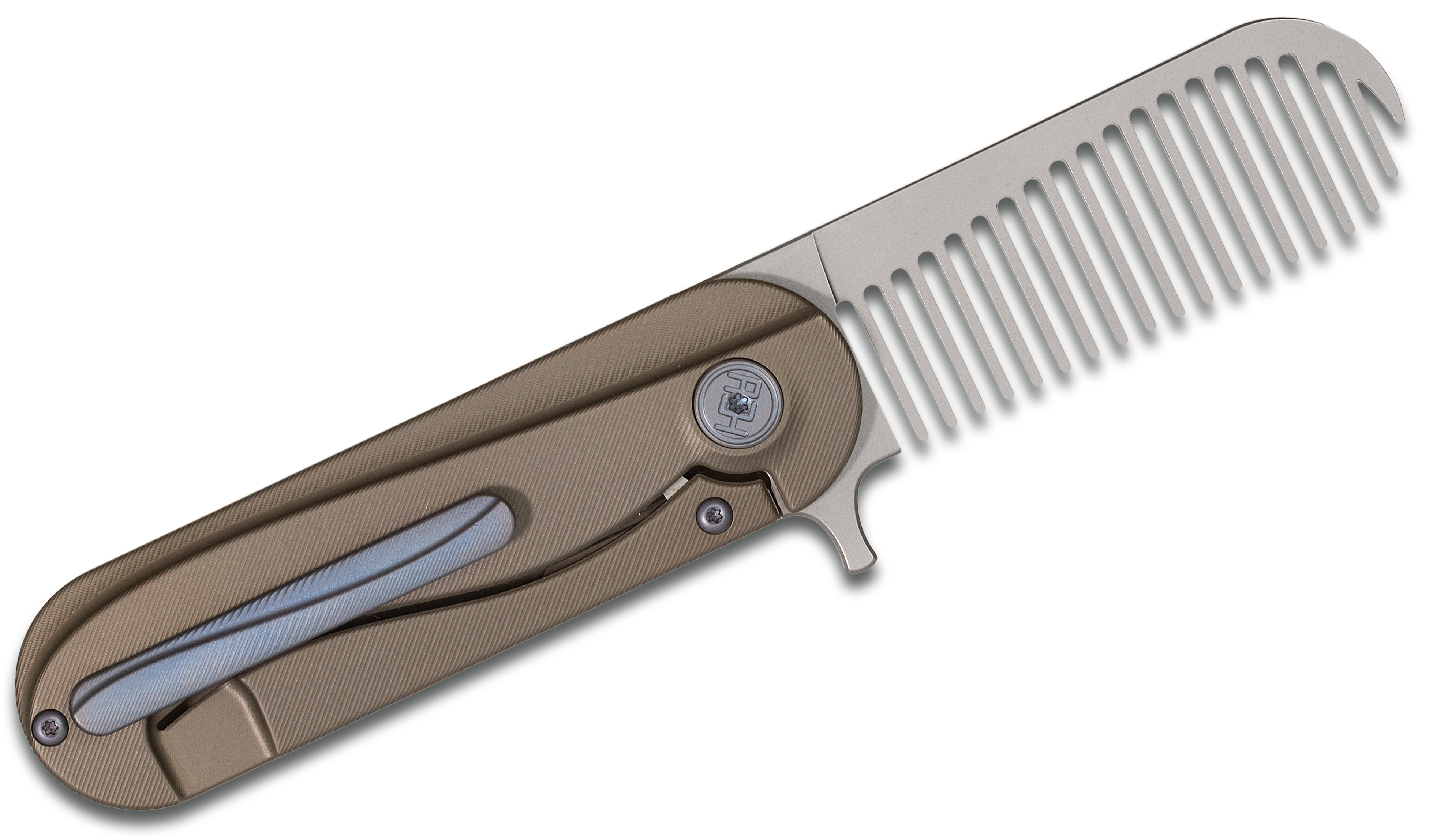 HEAdesigns Sabertooth Hair Comb Flipper 2.7" S35VN Large Tooth Blade ...