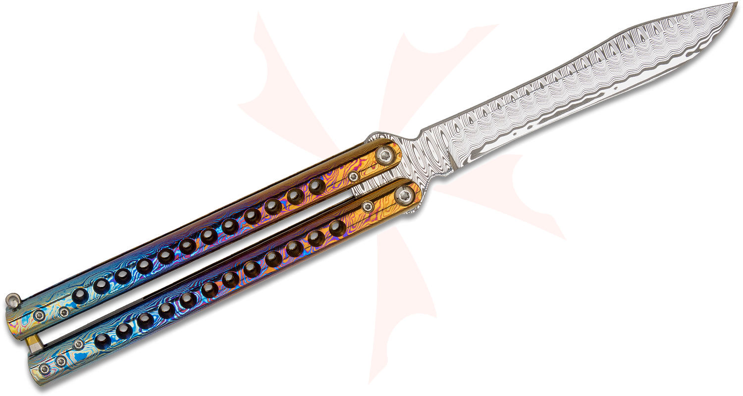 Heibel Knives Custom Balisong #120 Butterfly Knife 4.625" Hugin ...