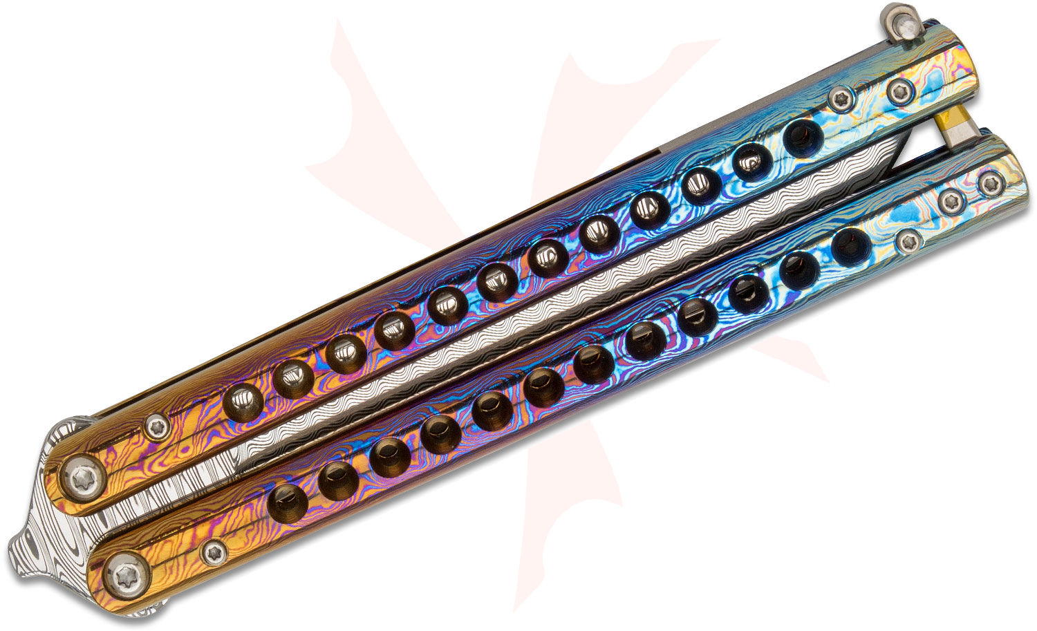 Heibel Knives Custom Balisong #120 Butterfly Knife 4.625" Hugin ...