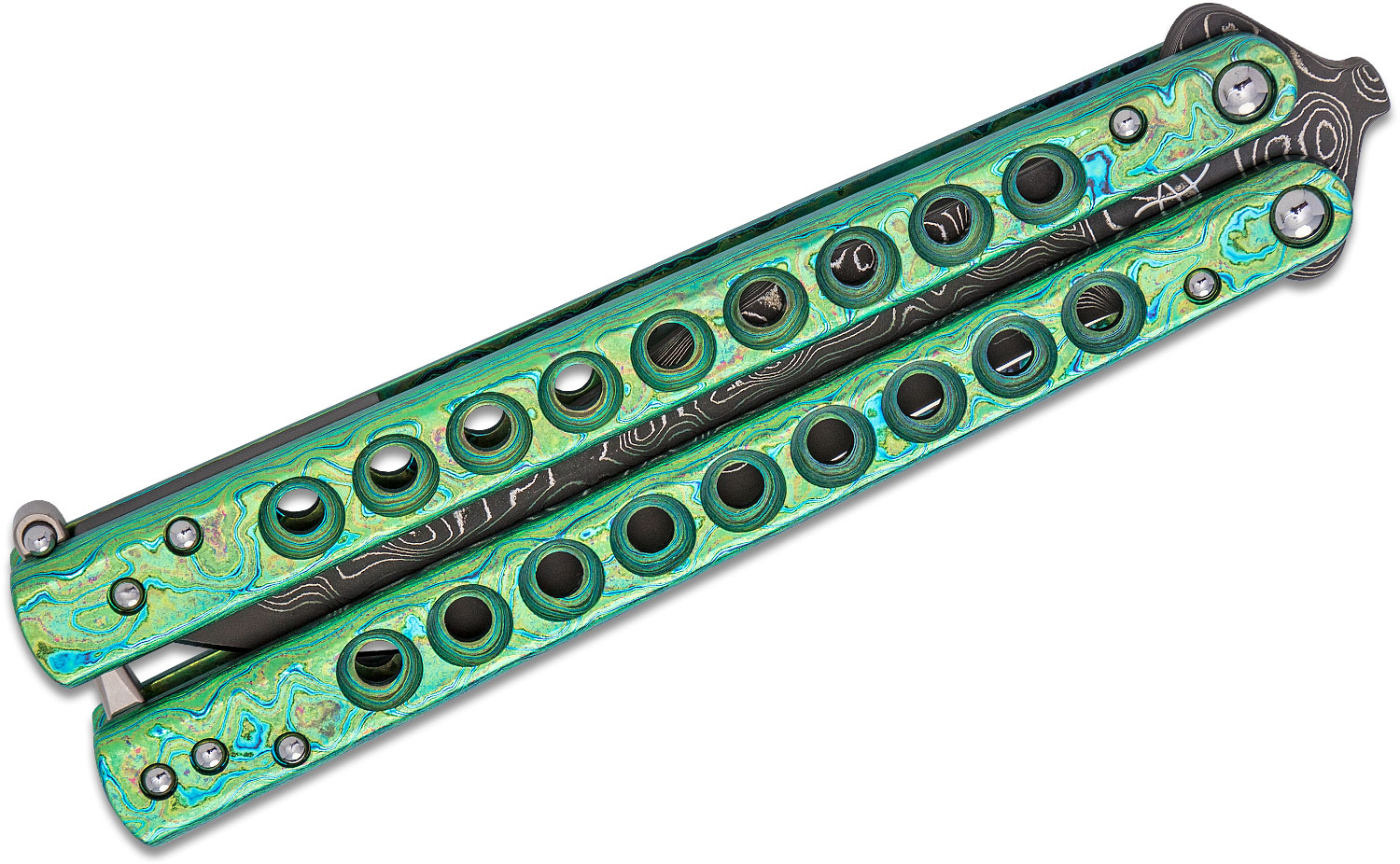 Heibel Knives Custom Full-Dress Balisong #134 Butterfly Knife 4.55 ...