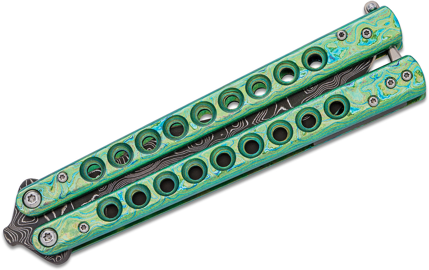 Heibel Knives Custom Full-Dress Balisong #134 Butterfly Knife 4.55 ...