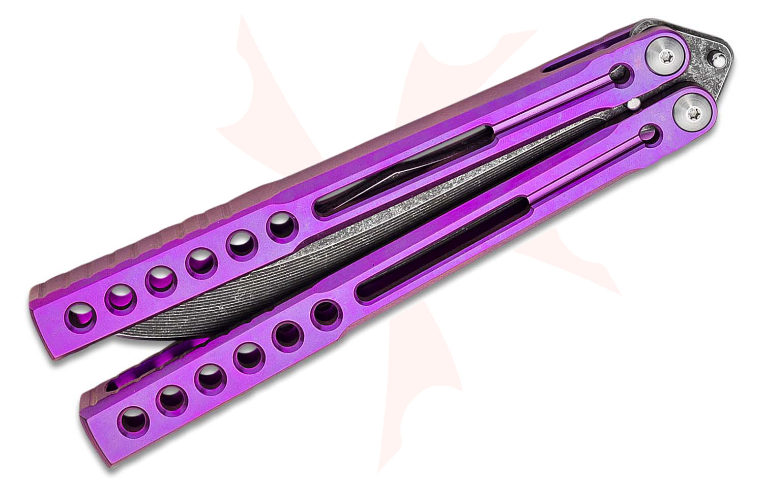 Heibel Knives Invictus Balisong #104 Butterfly Knife 4.75" RWL-34 Acid ...