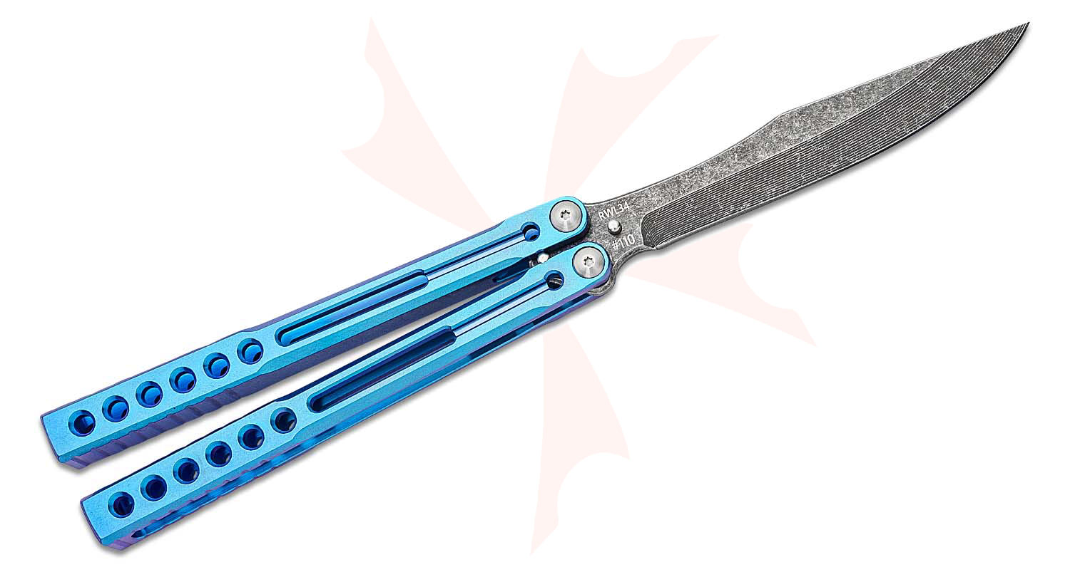 Heibel Knives Invictus Balisong #110 Butterfly Knife 4.75" RWL-34 Acid ...