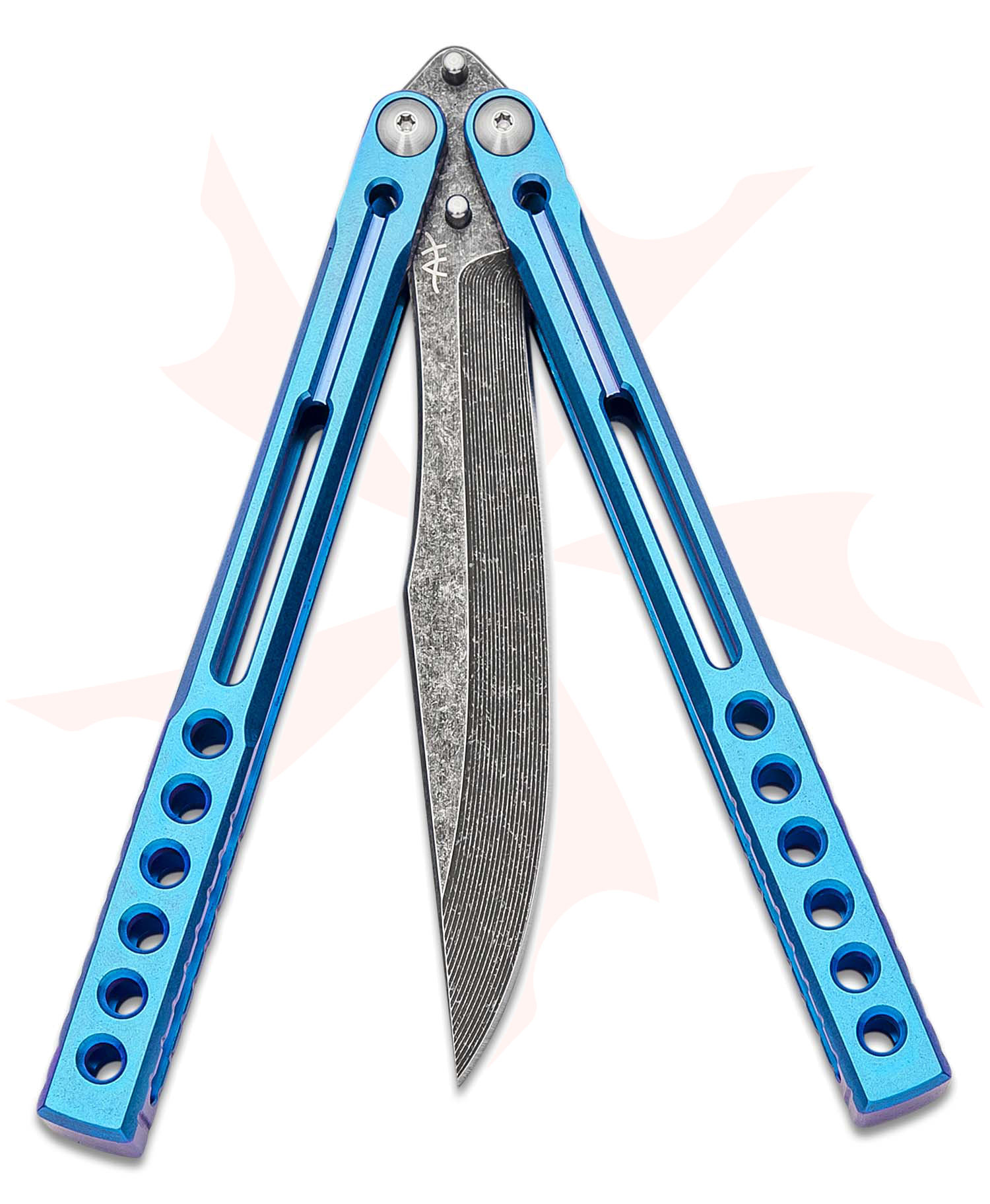 Heibel Knives Invictus Balisong #110 Butterfly Knife 4.75" RWL-34 Acid ...