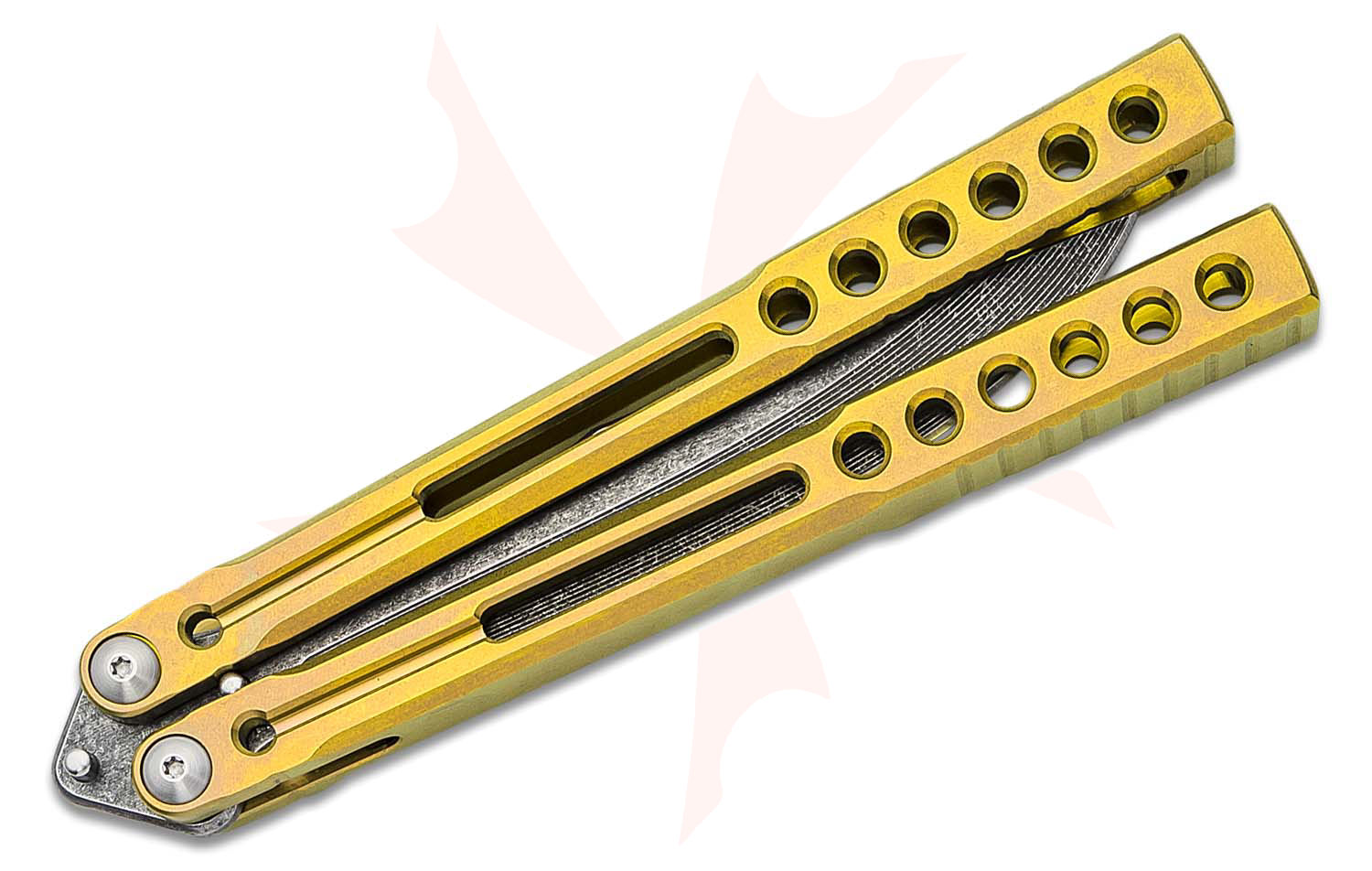 Heibel Knives Invictus Balisong #112 Butterfly Knife 4.75" RWL-34 Acid ...