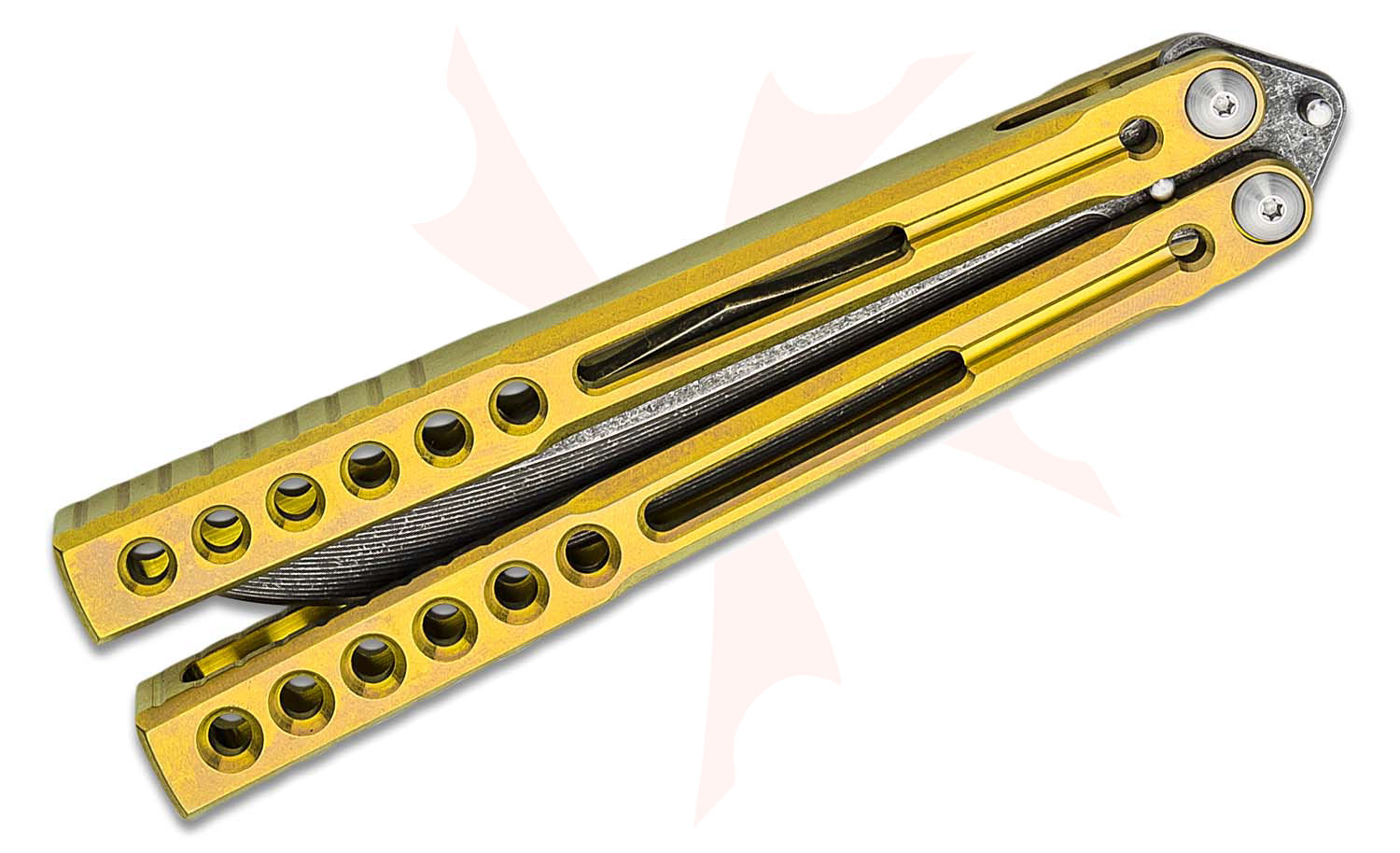 Heibel Knives Invictus Balisong #112 Butterfly Knife 4.75" RWL-34 Acid ...