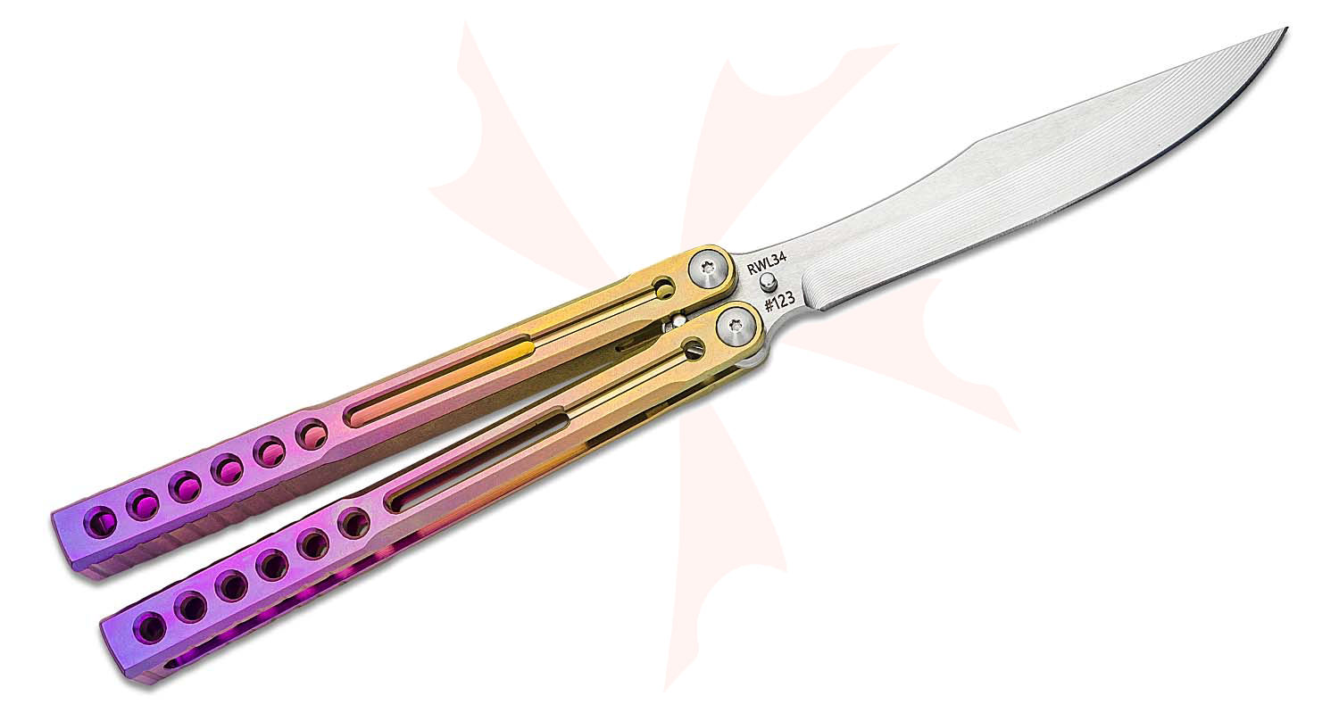 Heibel Knives Invictus Balisong #123 Butterfly Knife 4.75" RWL-34 ...