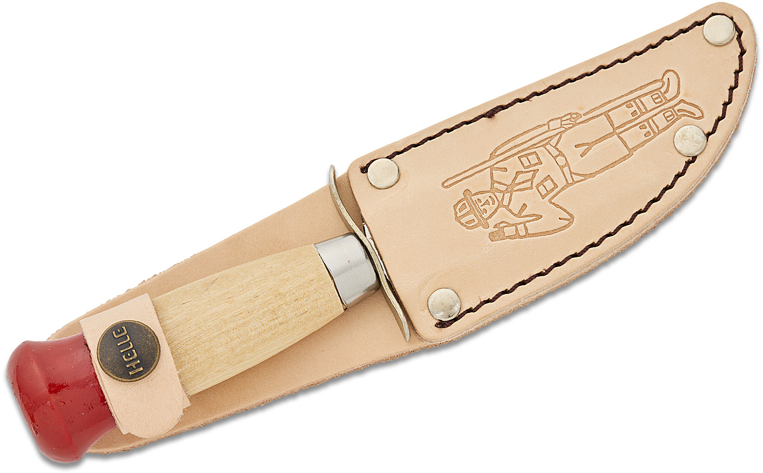 Helle Speiderkniven Boy Scout Fixed 3.5" Blade, Birch Wood Handle ...