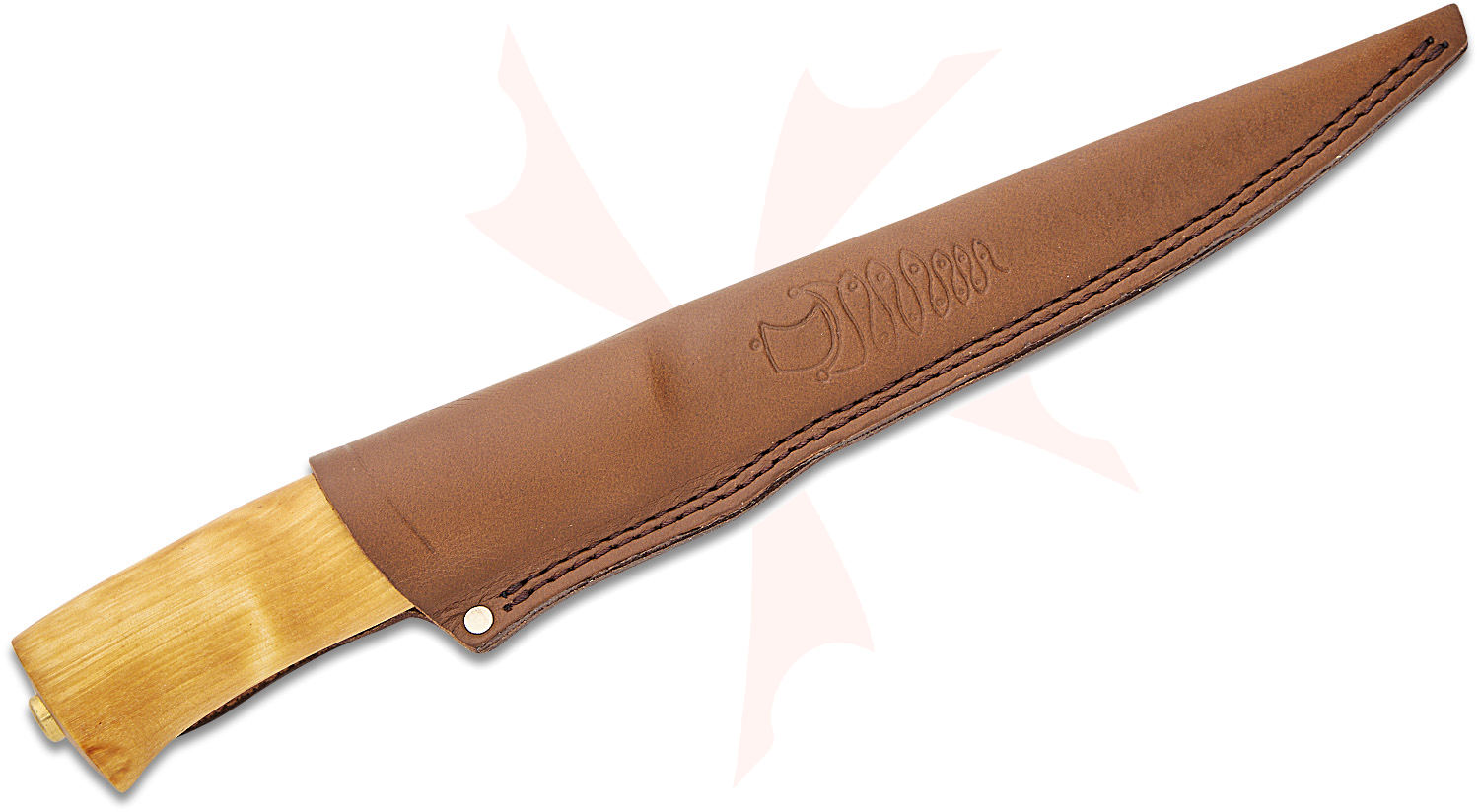 Helle Steinbit Fixed 6" Blade, Curly Birch Handle, Genuine Leather ...