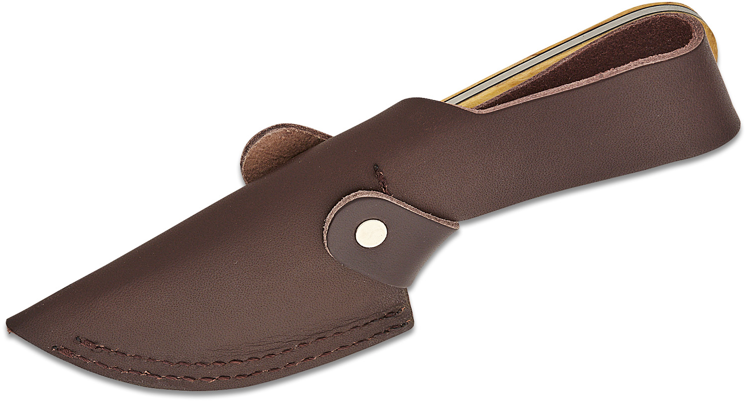 Helle Les Stroud Mandra Fixed 2.5" Triple Laminated Blade, Curly Birch ...