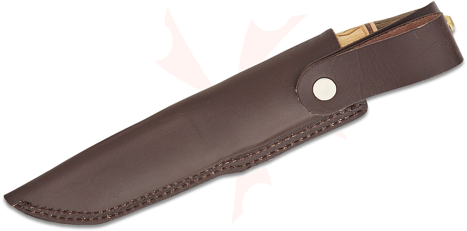 Helle Harding Hunting Knife 4" Blade, Walnut and Curly Birch Handle ...