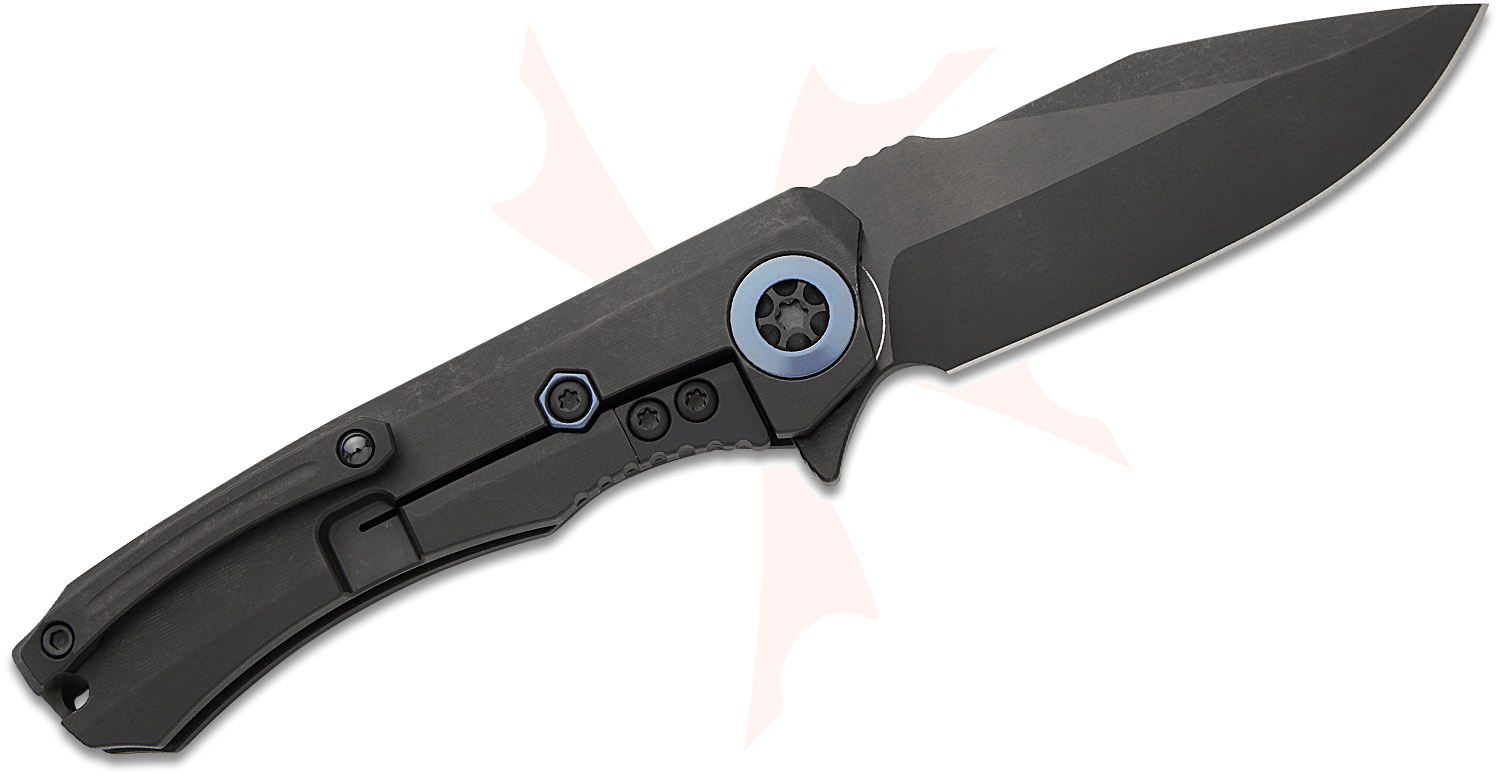 Heretic Knives Wraith Manual Flipper Knife 3.625" CPM-MagnaCut Black ...