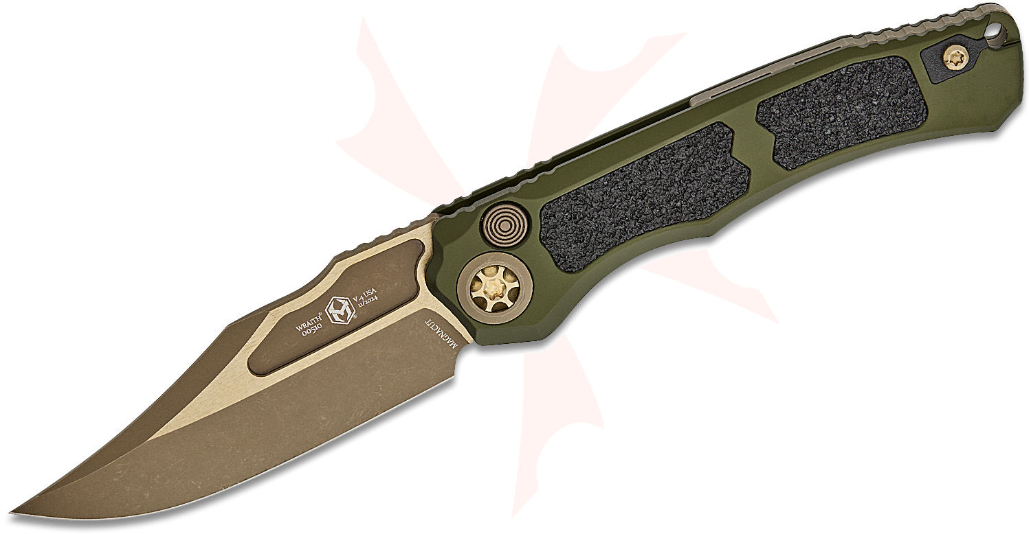 Heretic Knives Wraith V4 AUTO Folding Knife 3.75" CPM-MagnaCut Bronze ...