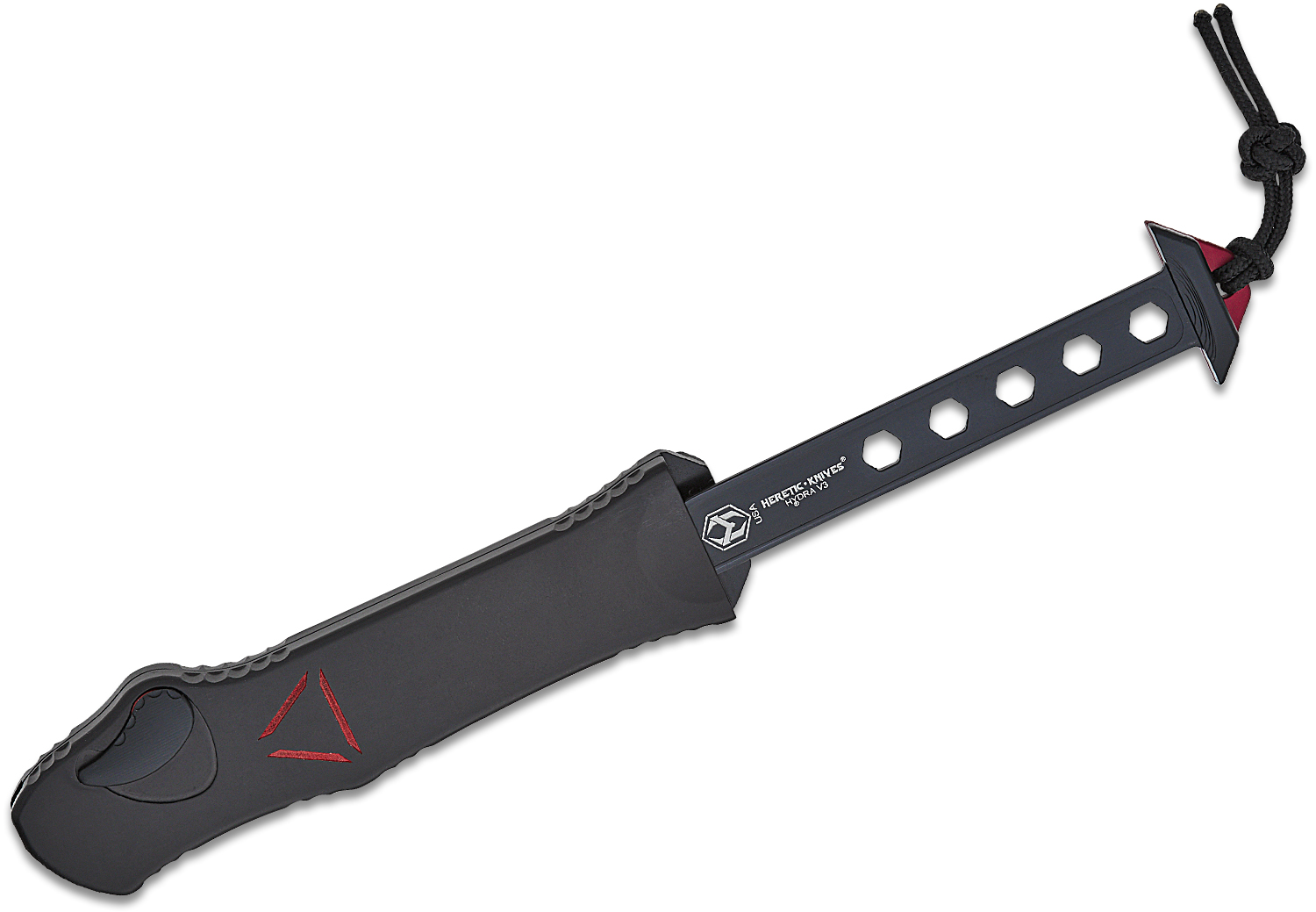 Heretic Knives Hydra OTF AUTO Knife 3.625" CPM-MagnaCut Black Two-Tone ...