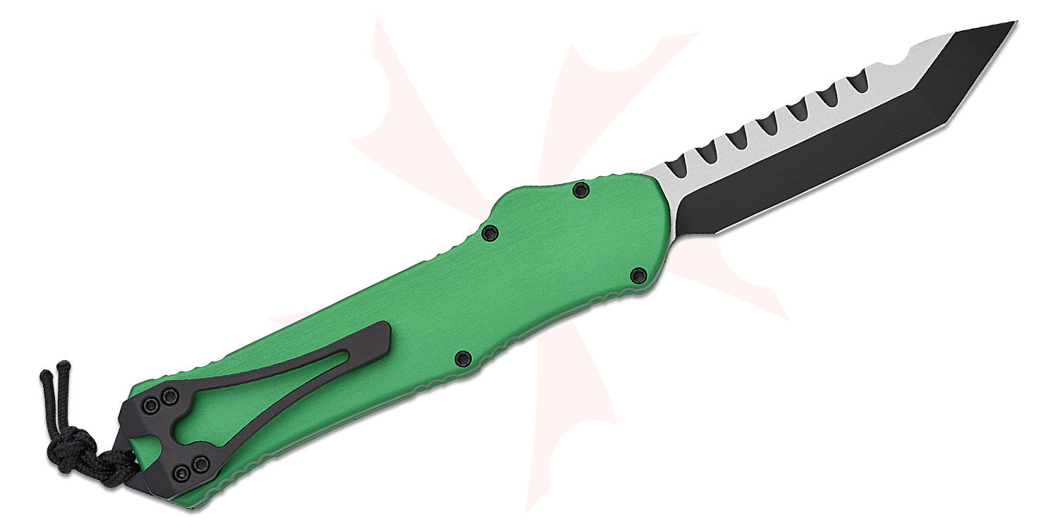 Heretic Knives Hydra OTF AUTO Knife 3.625" CPM-MagnaCut Black DLC Two ...