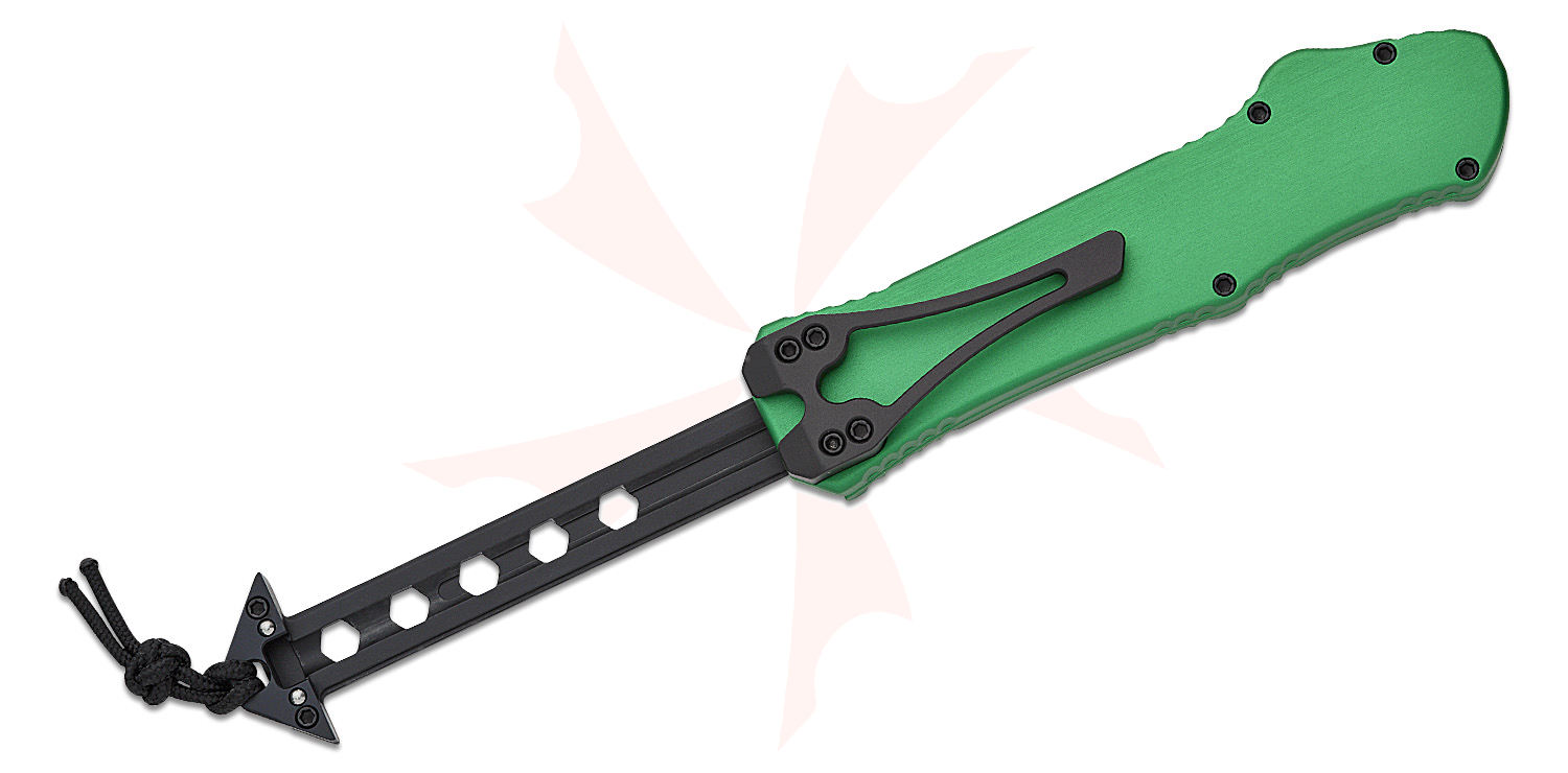 Heretic Knives Hydra OTF AUTO Knife 3.625" CPM-MagnaCut Black DLC Two ...