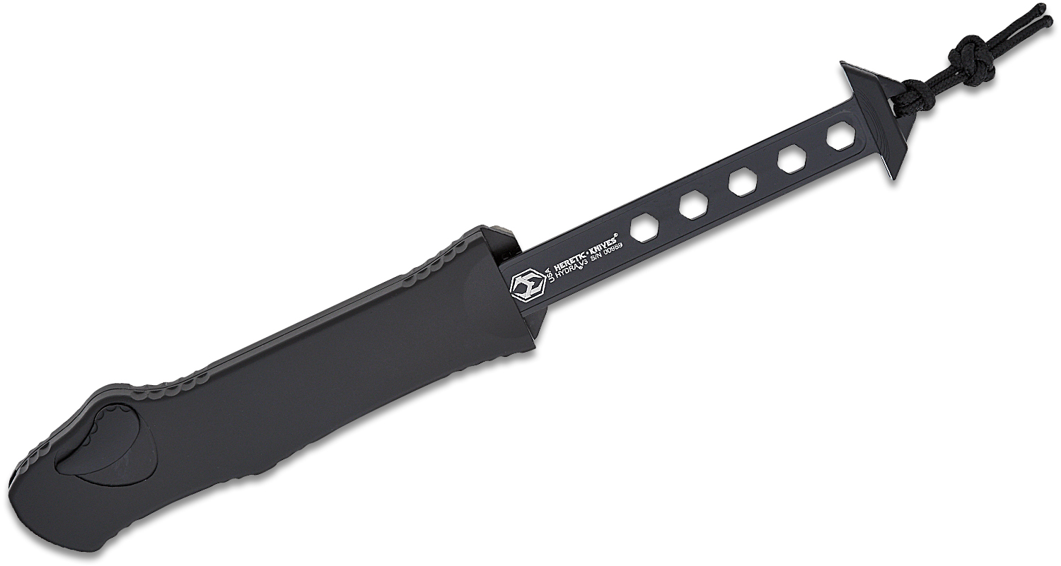 Heretic Knives Hydra OTF AUTO 3.625" CPM-MagnaCut Bronze Recurve Blade ...