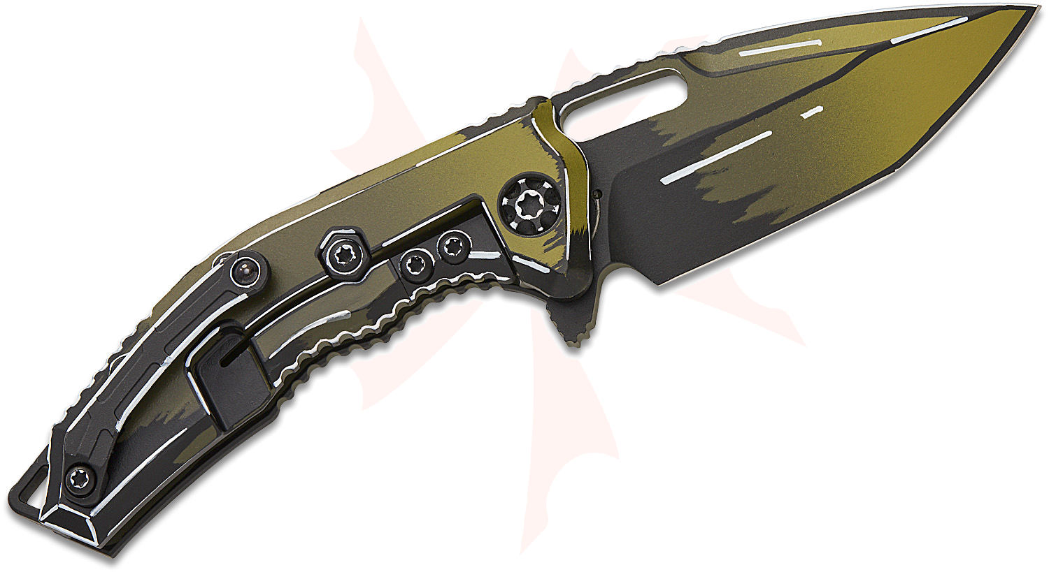 Heretic Knives Medusa Frame Lock Flipper Knife 3.25" CPM-MagnaCut OD ...