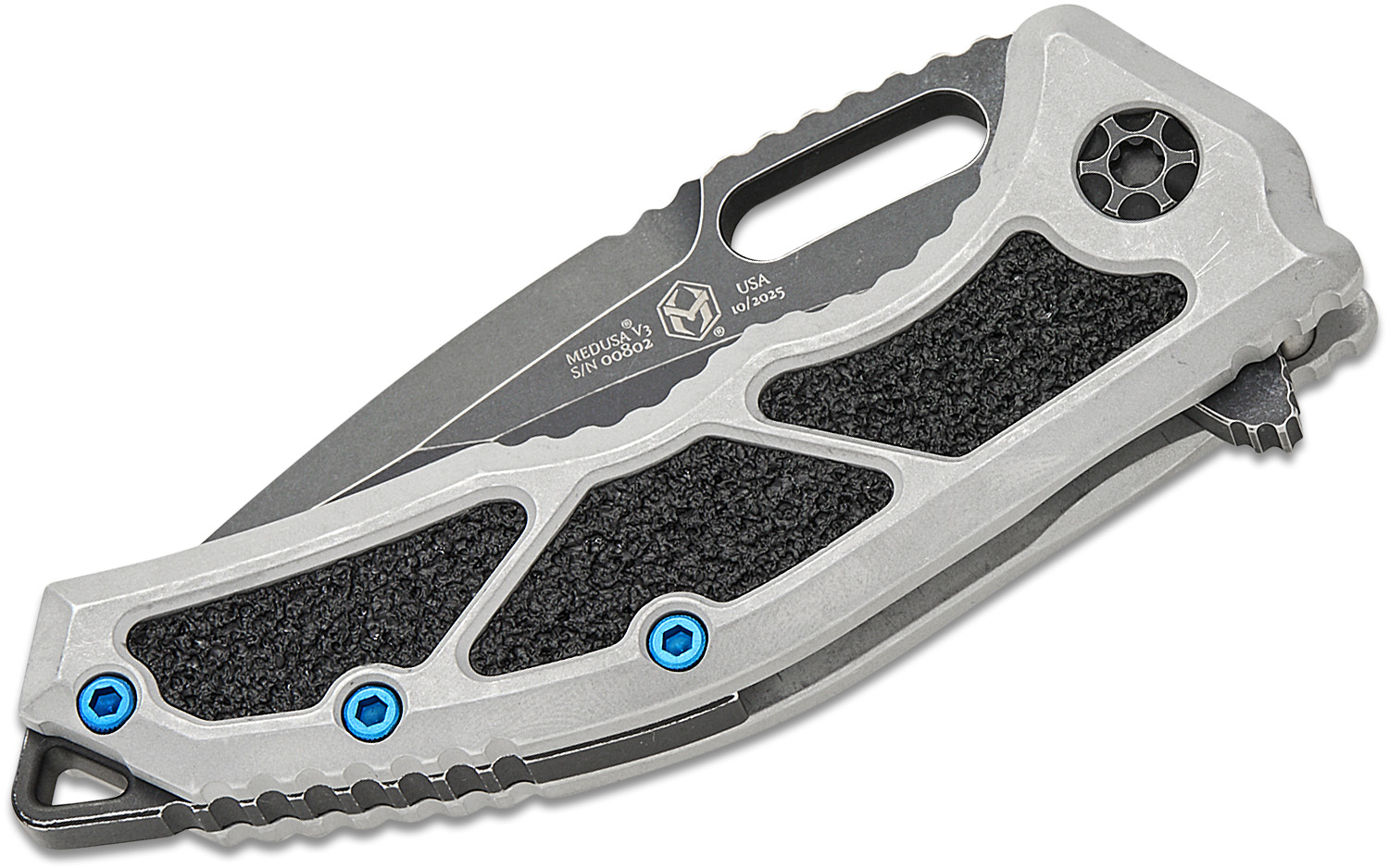 Heretic Knives Medusa Tactical Manual Frame Lock Flipper Knife Knife 3. ...