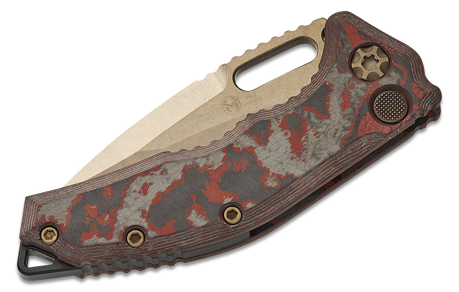 Heretic Knives Medusa AUTO Folding Knife 3.05" CPM-MagnaCut Bronze ...