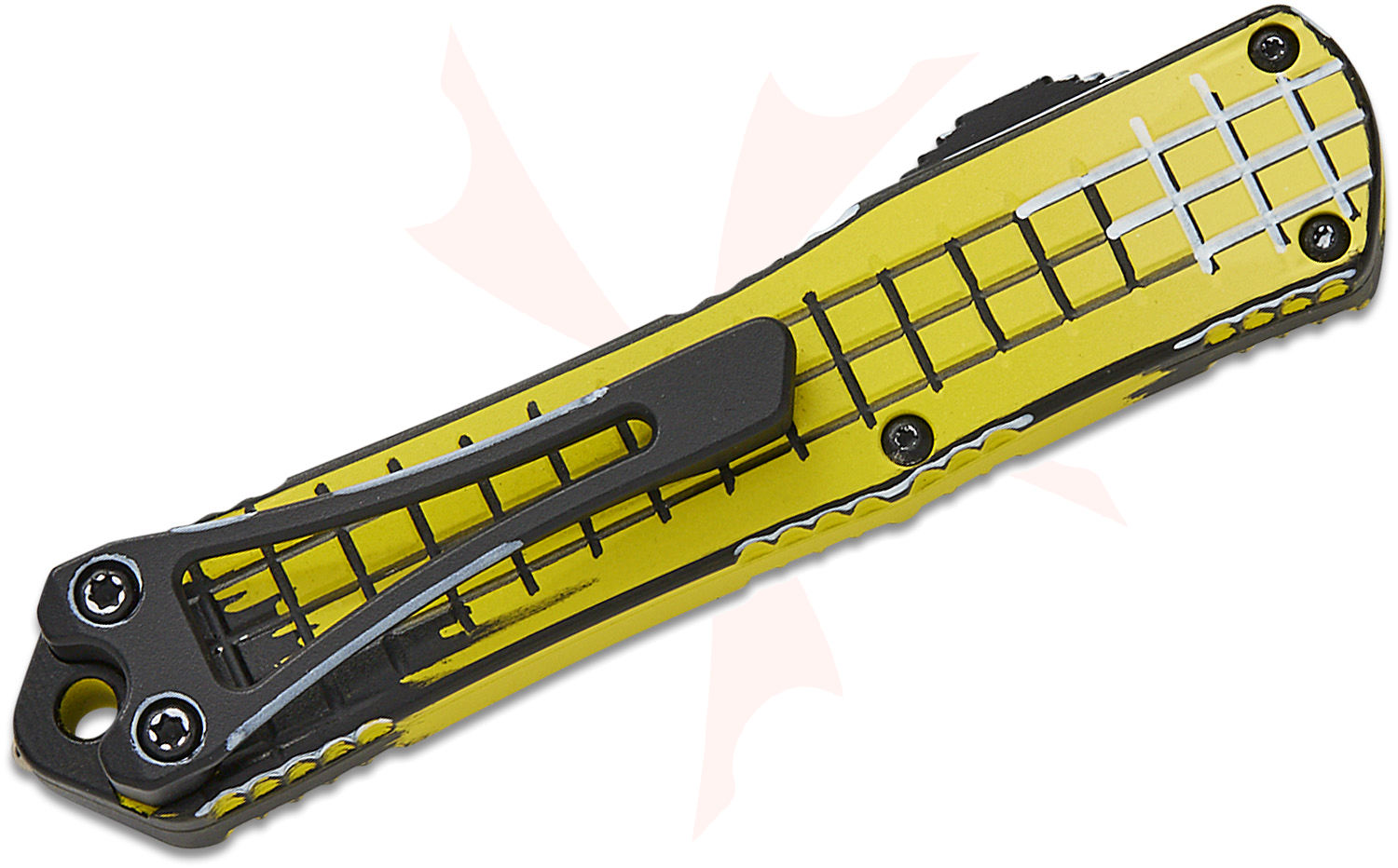 Heretic Knives Manticore S OTF AUTO Knife 2.55" CPM-MagnaCut Yellow Cel Shade Tanto Blade and ...