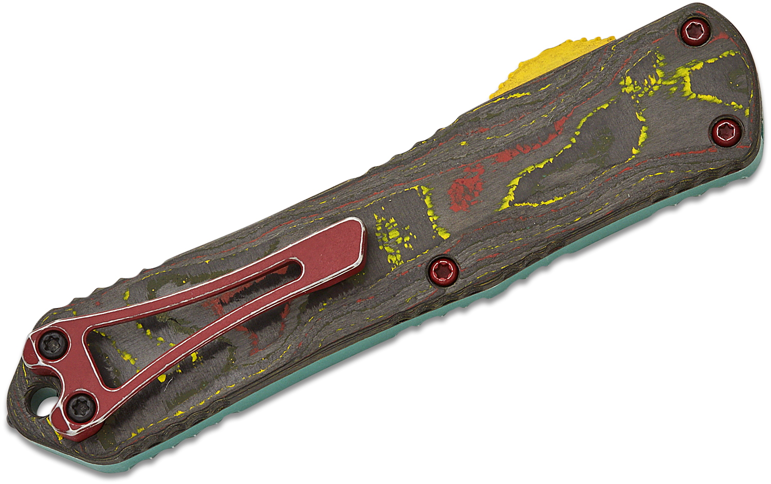 Heretic Knives Manticore E Bounty Hunter OTF AUTO Knife 3.05" CPM-MagnaCut Two-Tone Battle Black ...