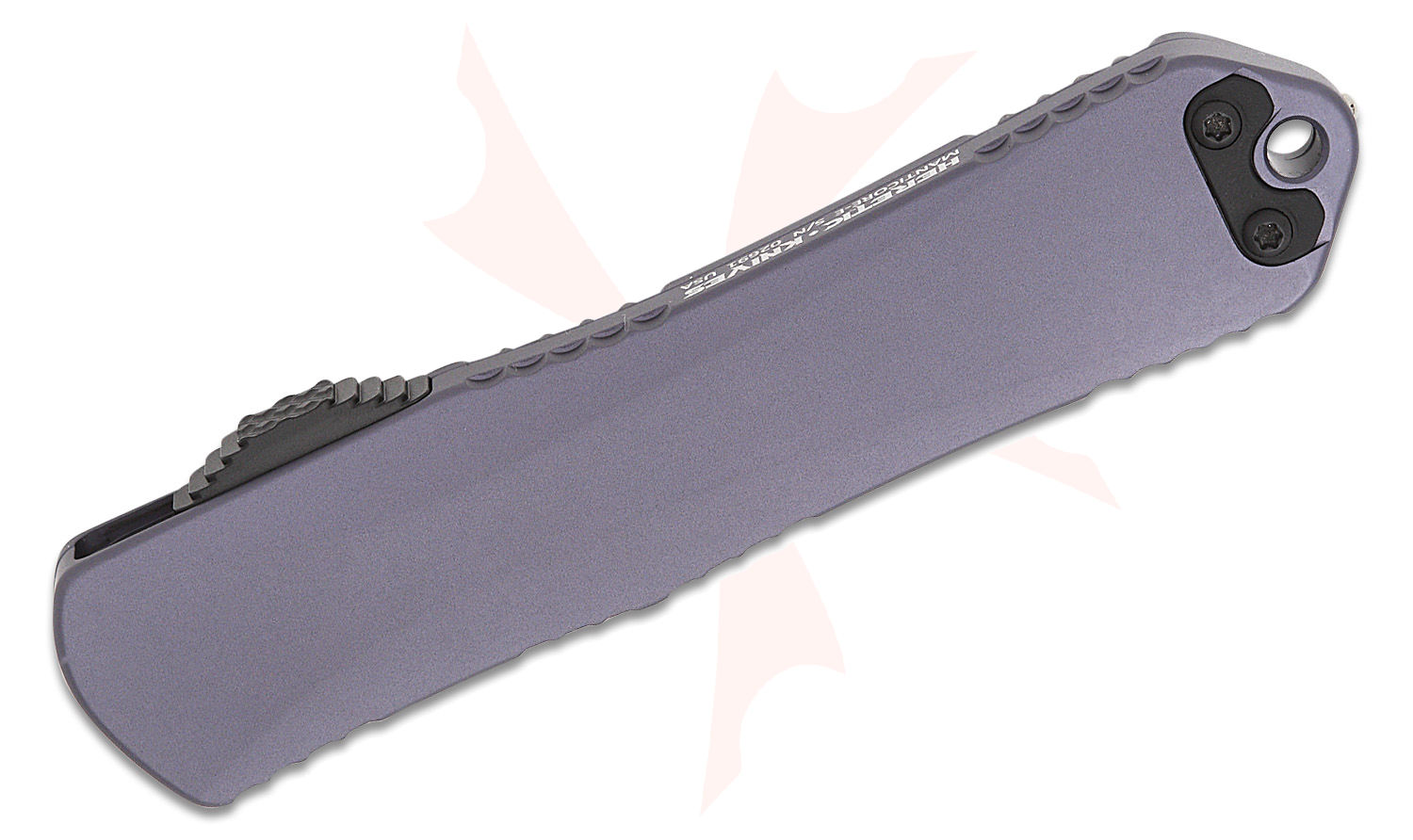 Heretic Knives Manticore E OTF AUTO Knife 3.05" CPM-MagnaCut Black DLC Tanto Blade, Gray ...