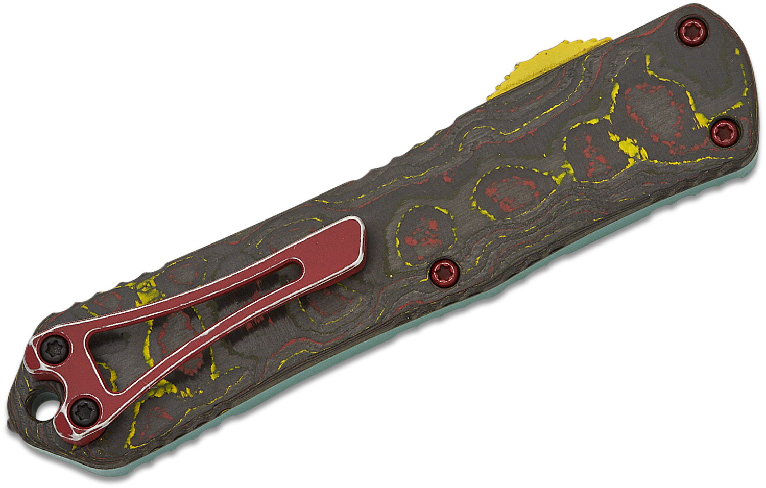 Heretic Knives Manticore E Bounty Hunter OTF AUTO Knife 3.05" CPM-MagnaCut Black Two-Tone Plain ...