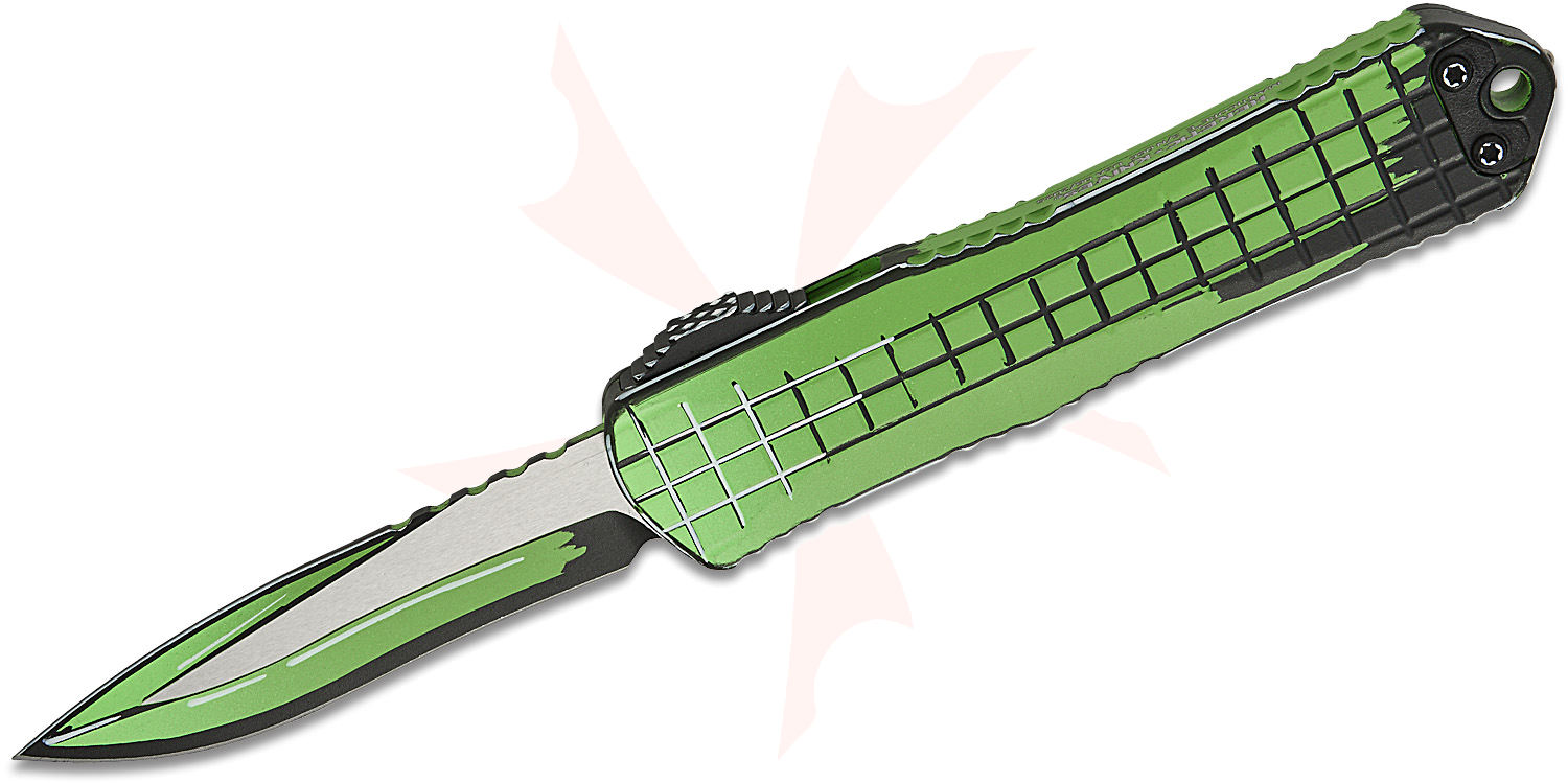 Heretic Knives Manticore E OTF AUTO Knife 3.05" CPM-MagnaCut Toxic Green Cel Shade Recurve Blade ...
