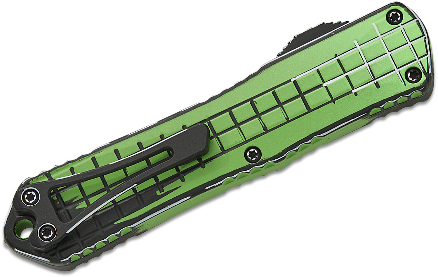 Heretic Knives Manticore E OTF AUTO Knife 3.05" CPM-MagnaCut Toxic Green Cel Shade Recurve Blade ...