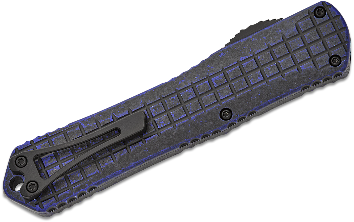 Heretic Knives Manticore X OTF AUTO 3.7" CPM-MagnaCut Black DLC Bowie Serrated Blade ...