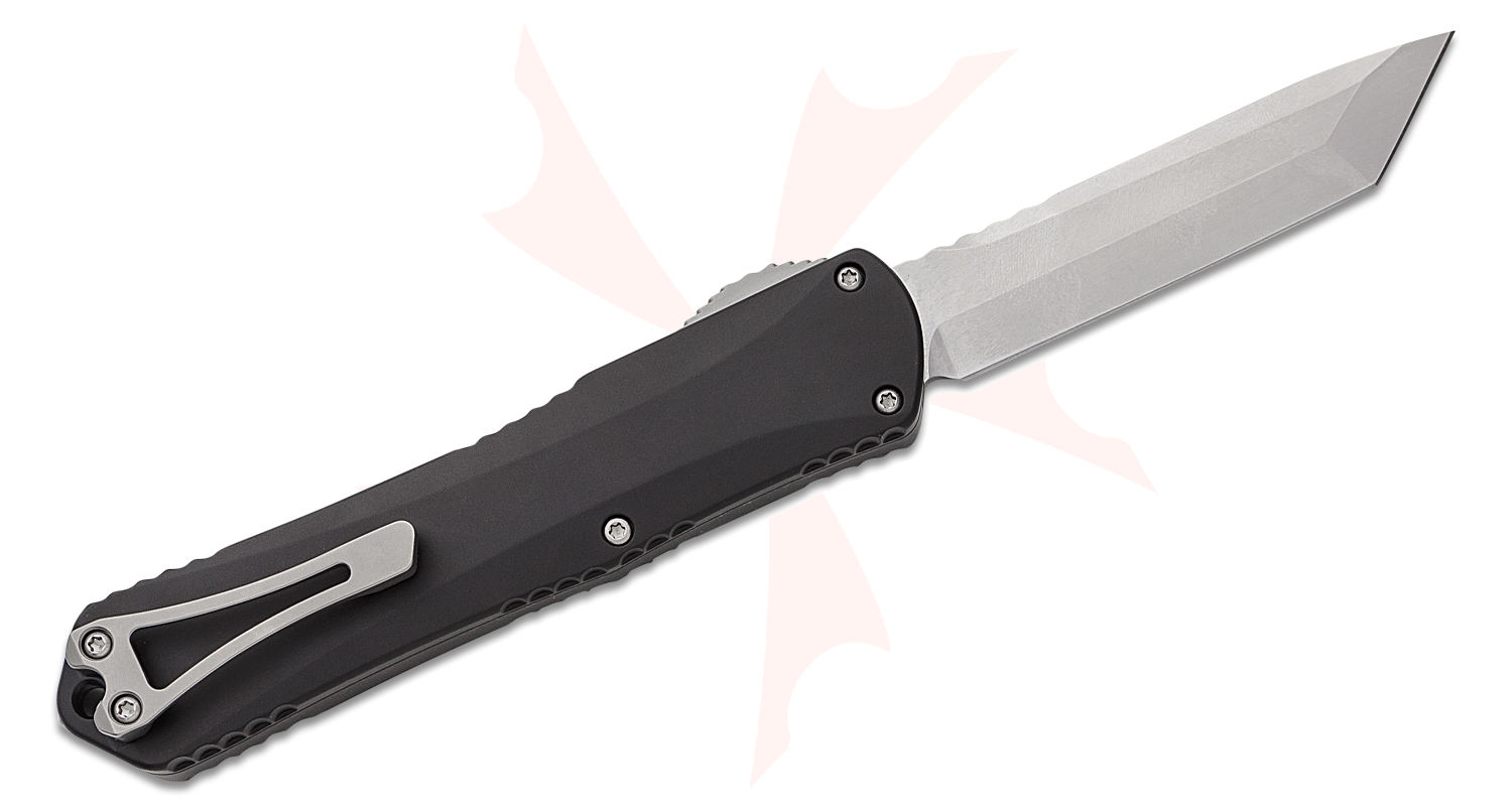 Heretic Knives Manticore X OTF AUTO Knife 3.7" CPM-MagnaCut Stonewashed Tanto Blade, Black ...
