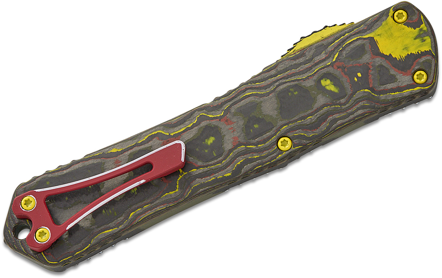 Heretic Knives Manticore X OTF AUTO Knife 3.7" CPM-MagnaCut Red Cel Shade Bounty Hunter Double ...