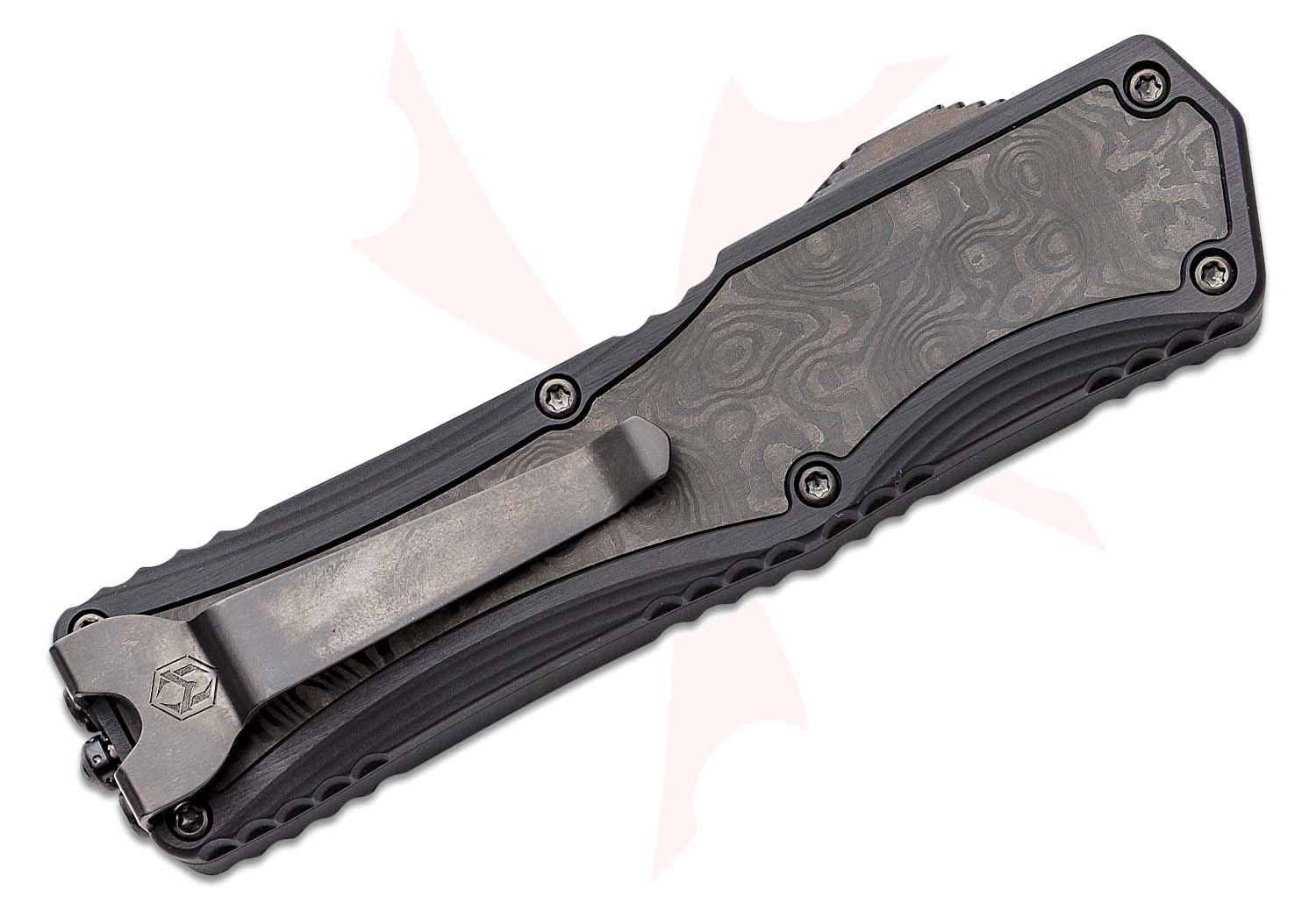 Heretic Knives Custom Colossus OTF AUTO 3.5" Baker Forge Damascus ...