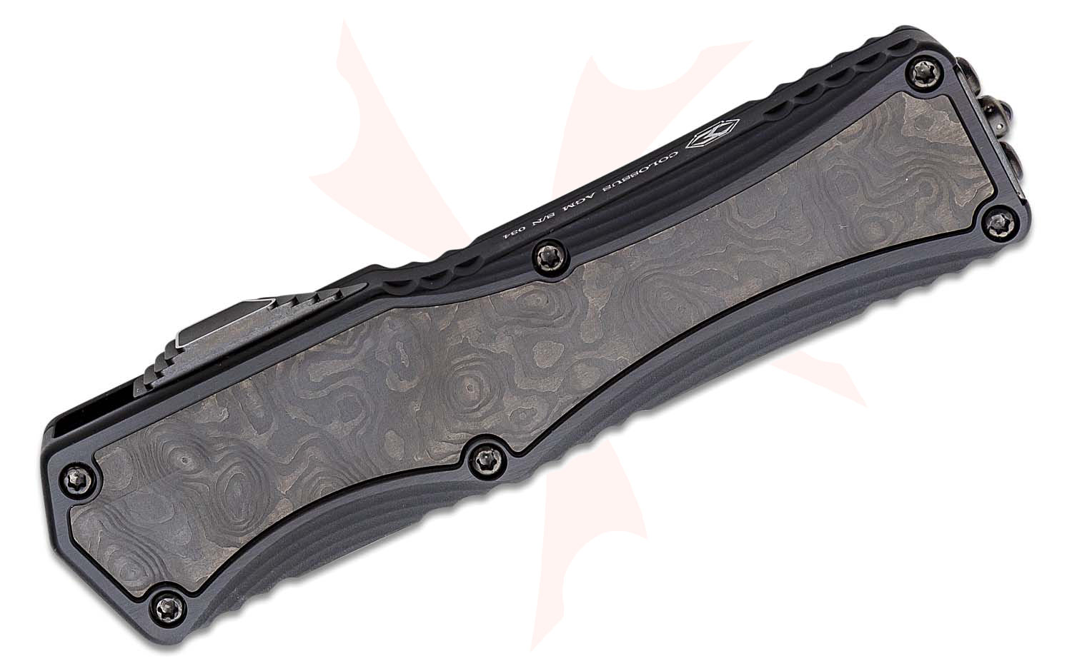 Heretic Knives Custom Colossus OTF AUTO 3.5" Baker Forge Damascus ...