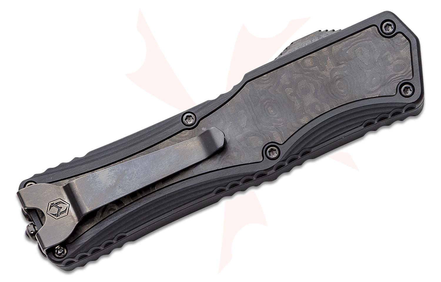 Heretic Knives Custom Colossus OTF AUTO 3.5" Baker Forge Damascus ...