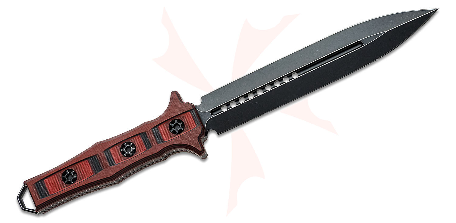 Heretic Knives Nephilim Fixed Blade Knife 6.5" Elmax Battleworn Black ...