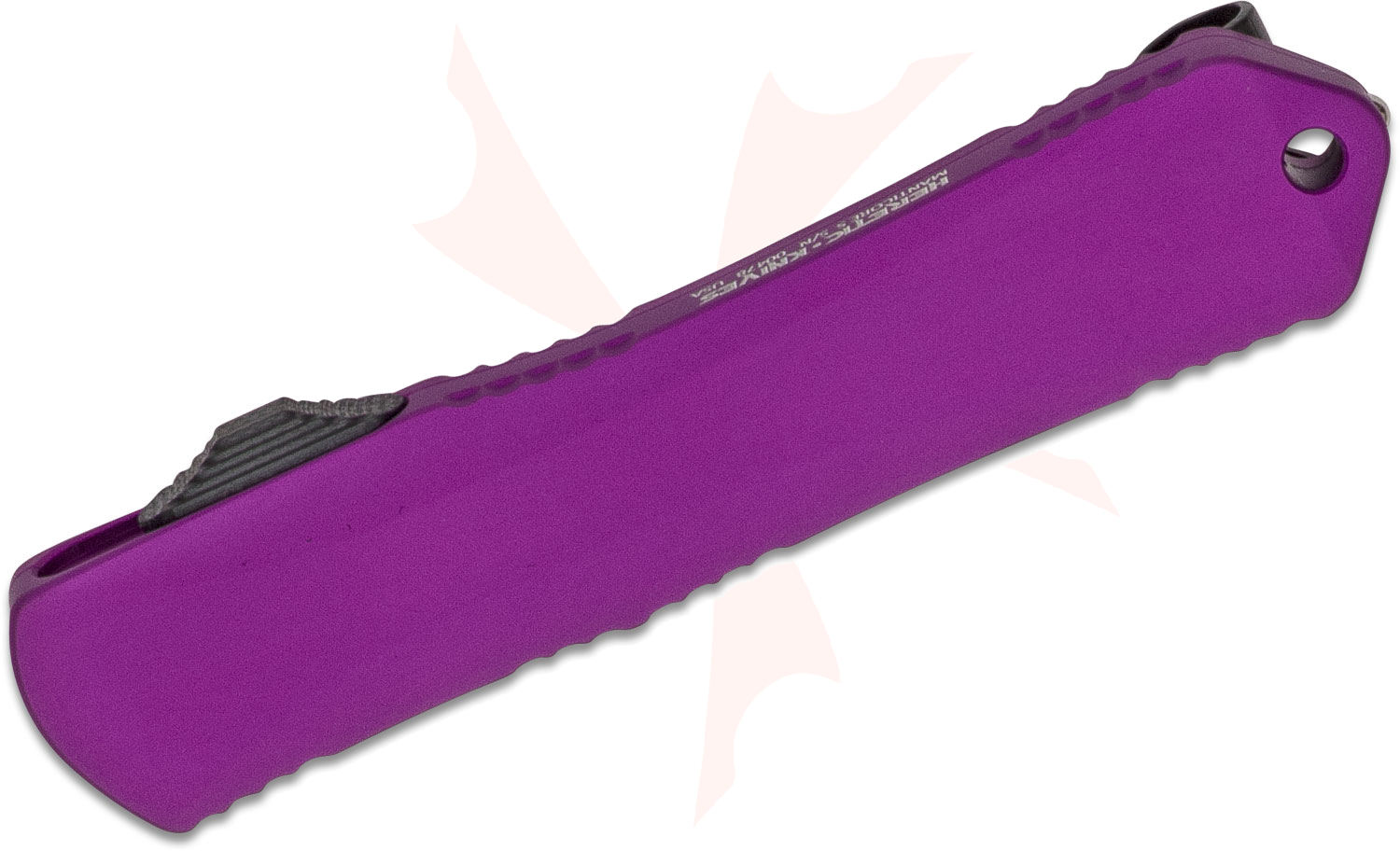 Heretic Knives Manticore S OTF AUTO Knife 2.55" S35VN Black Tanto Blade, Purple Aluminum Handles ...