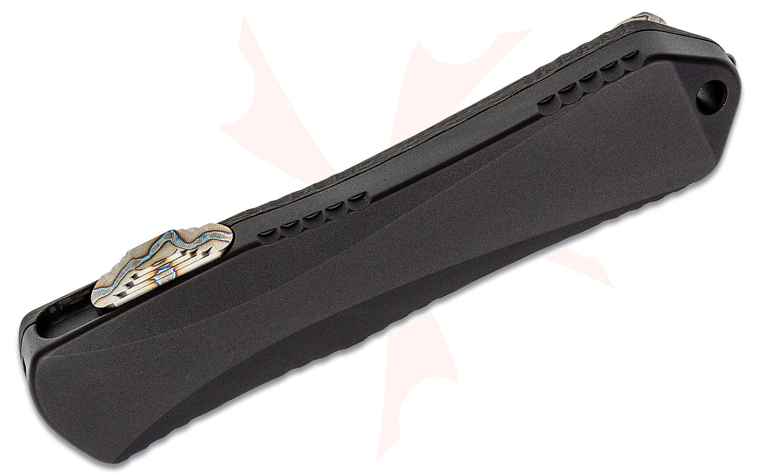 Heretic Knives Manticore E OTF AUTO Knife 3.05" S35VN Black DLC Tanto Blade, Black Aluminum and ...