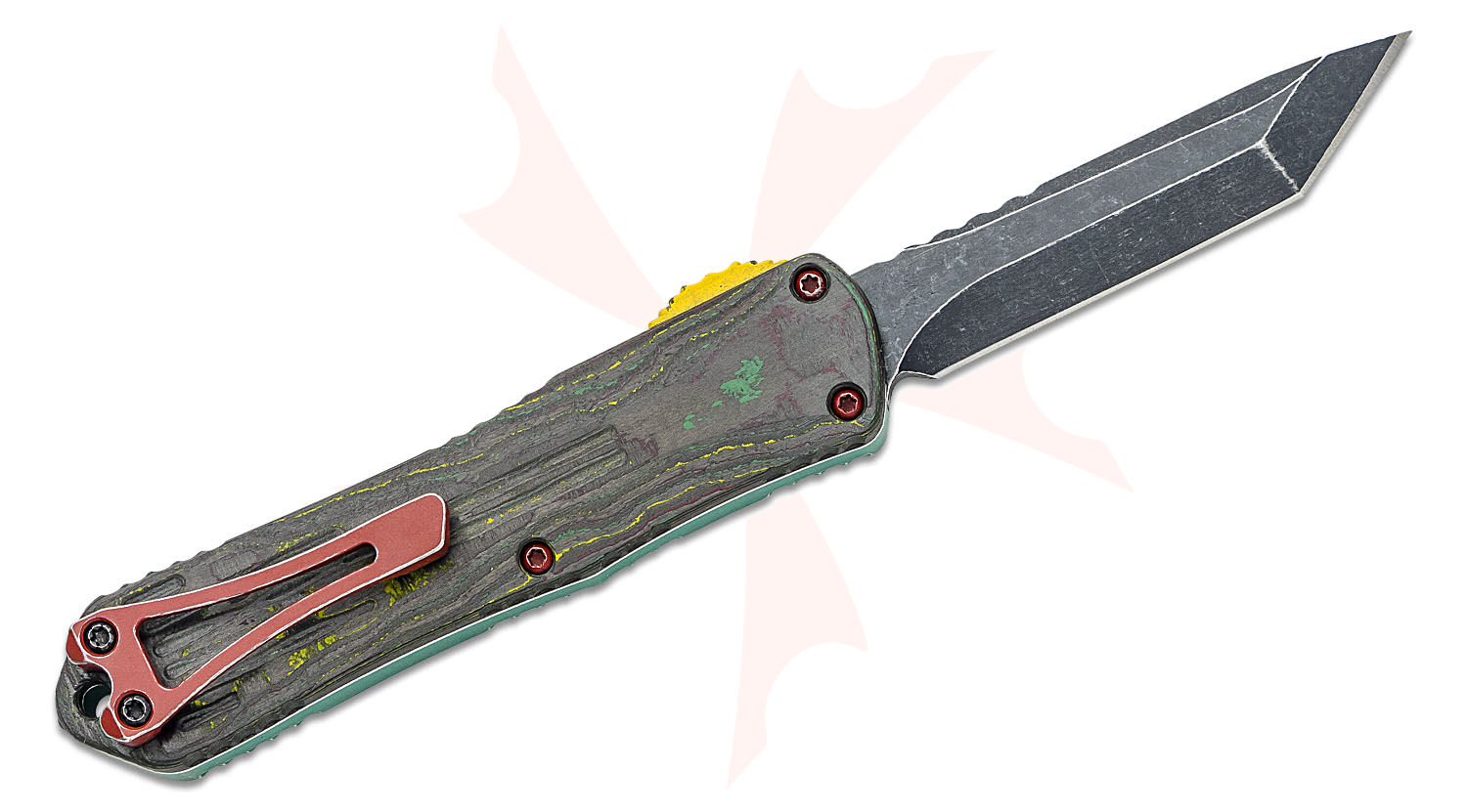 Heretic Knives Manticore E Bounty Hunter OTF AUTO Knife 3.05" CPM-MagnaCut Battle Black Tanto ...